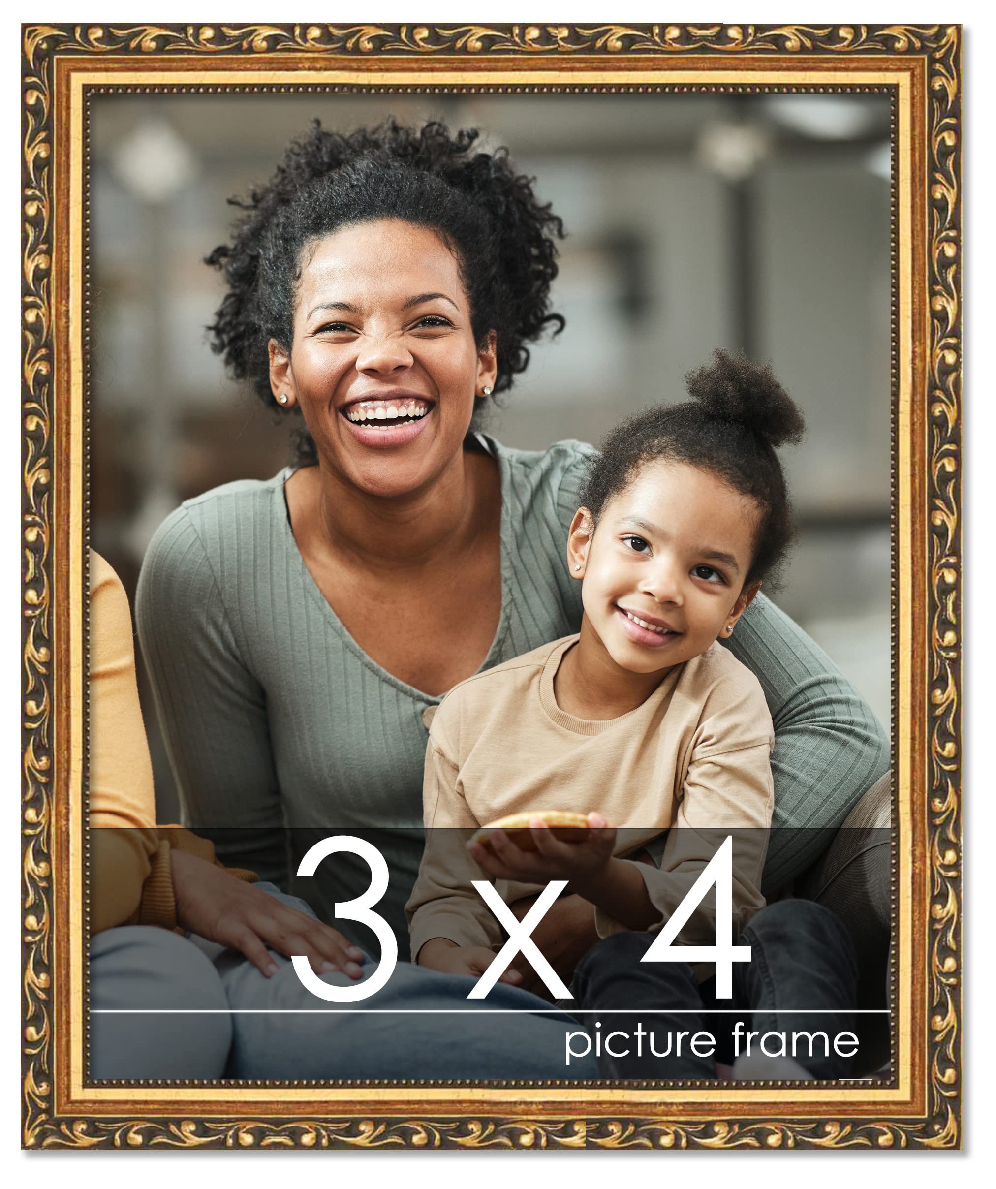 Amazon.com - Poster Palooza 3x4 Inch Traditional Gold Picture Frame ...
