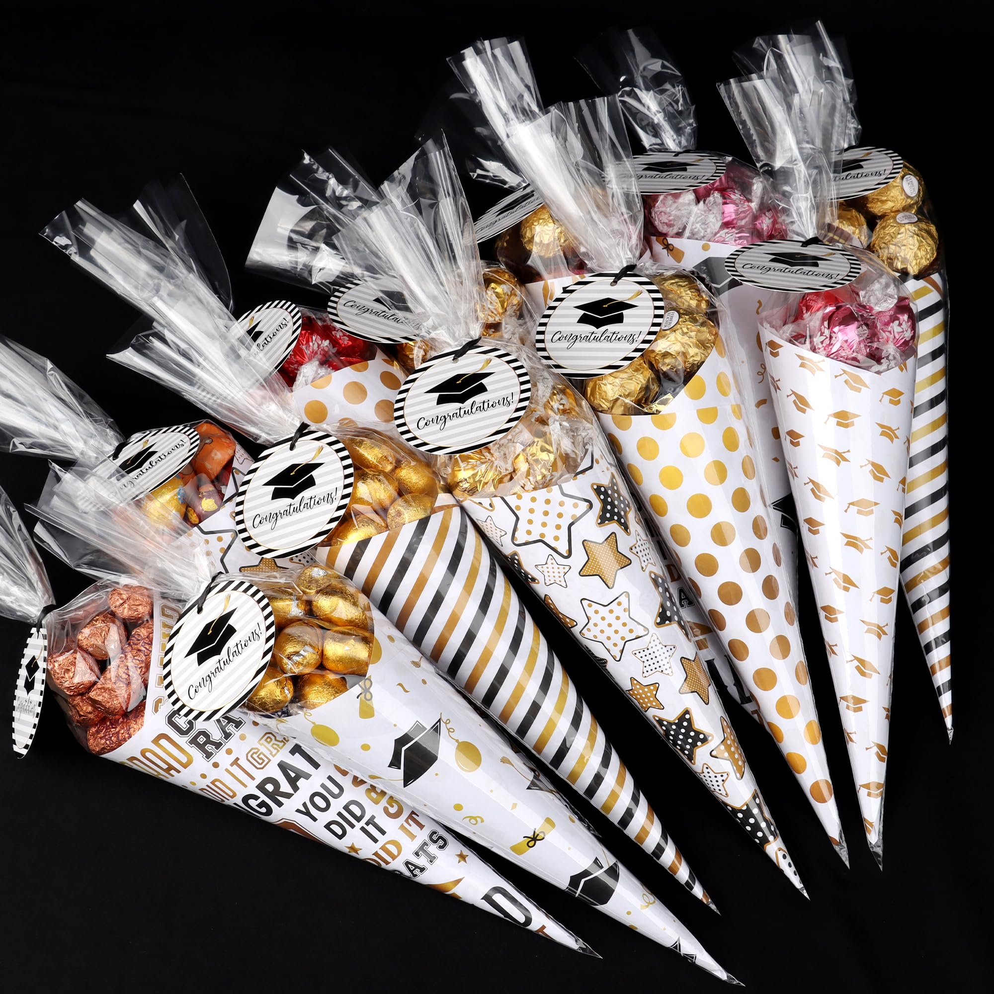 2025 Graduation Candy Bags POPGIFTU 60-Pack Graduation Candy Treat Bags ...