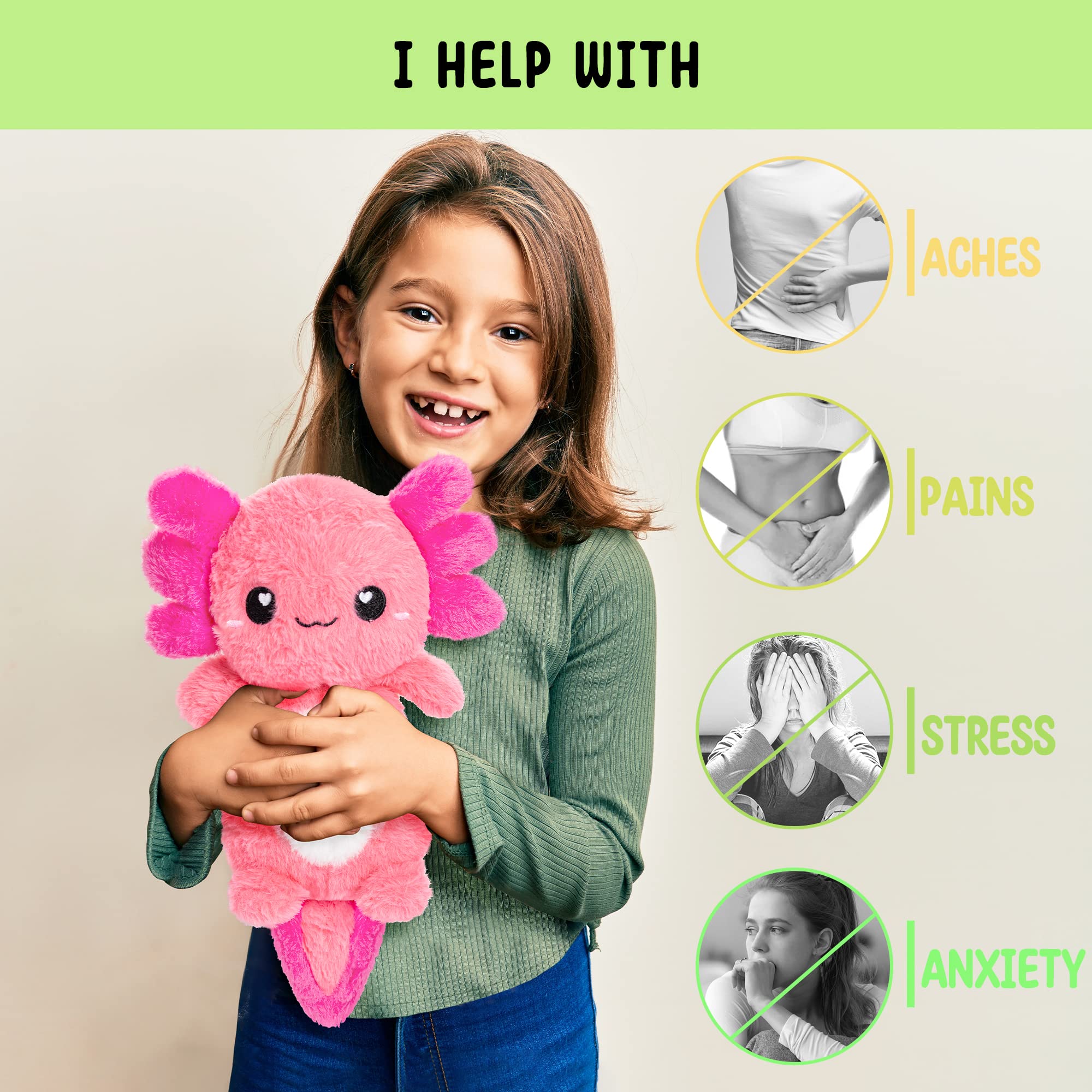 Snapklik.com : Axolotl Microwavable Unscented Heating Pad For Women And ...