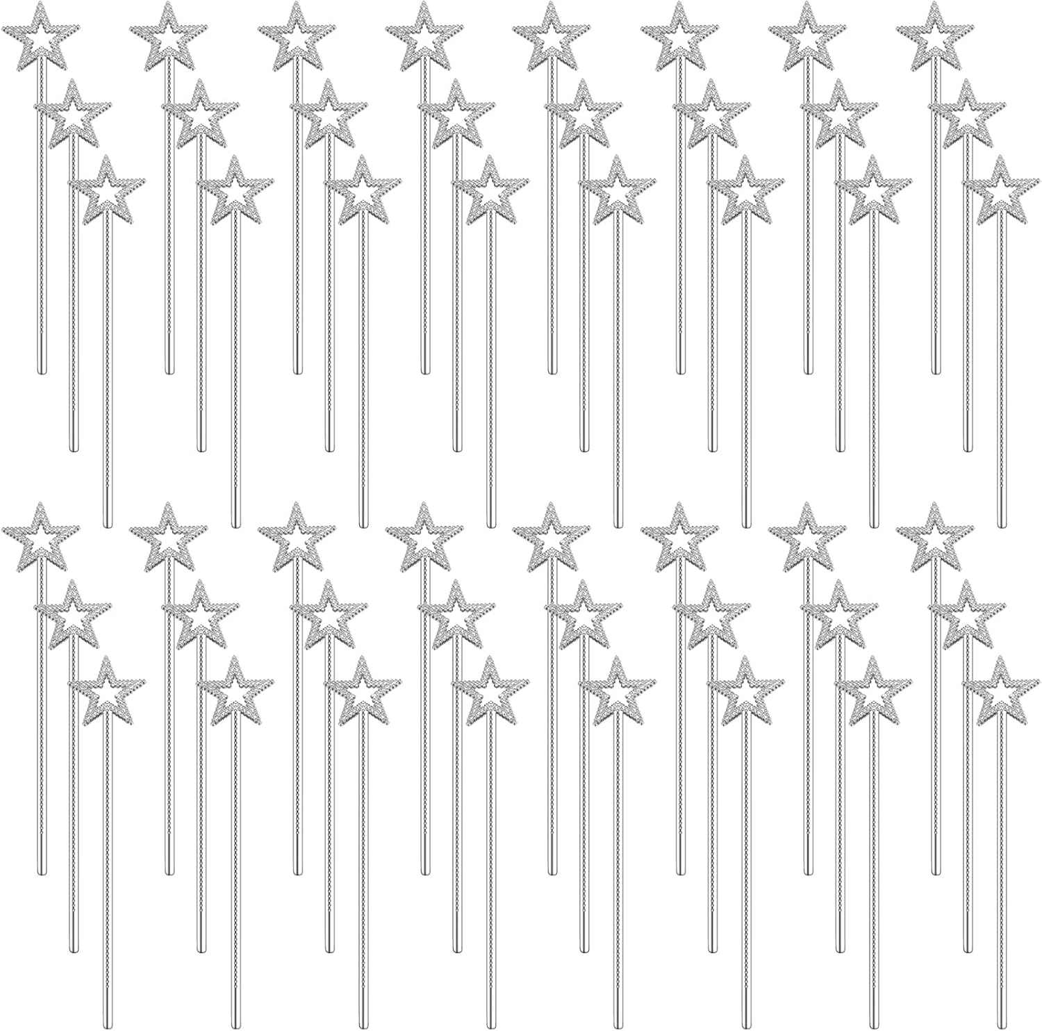 Amazon.com: ZCYSRLQIN 48 Pcs 13 Inch Star Wand Baton Angel Wands Angel ...