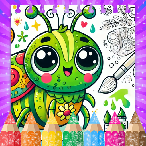 Bug Coloring Book: Drawing, Easy Coloring Pages and Fun Games with ...