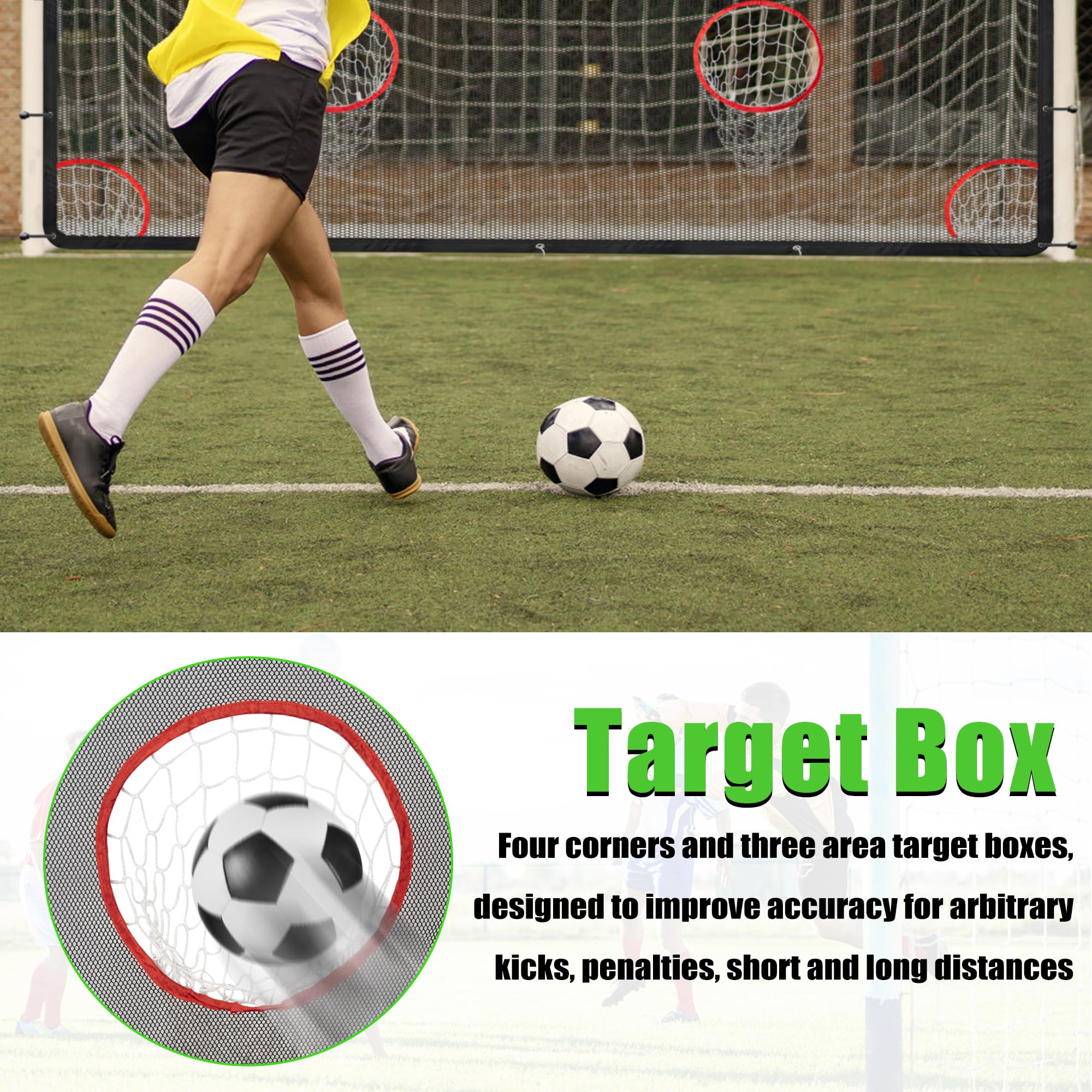 Snapklik.com : AKOZLIN 10ft X 5ft Soccer Field Nets Target Sheets ...