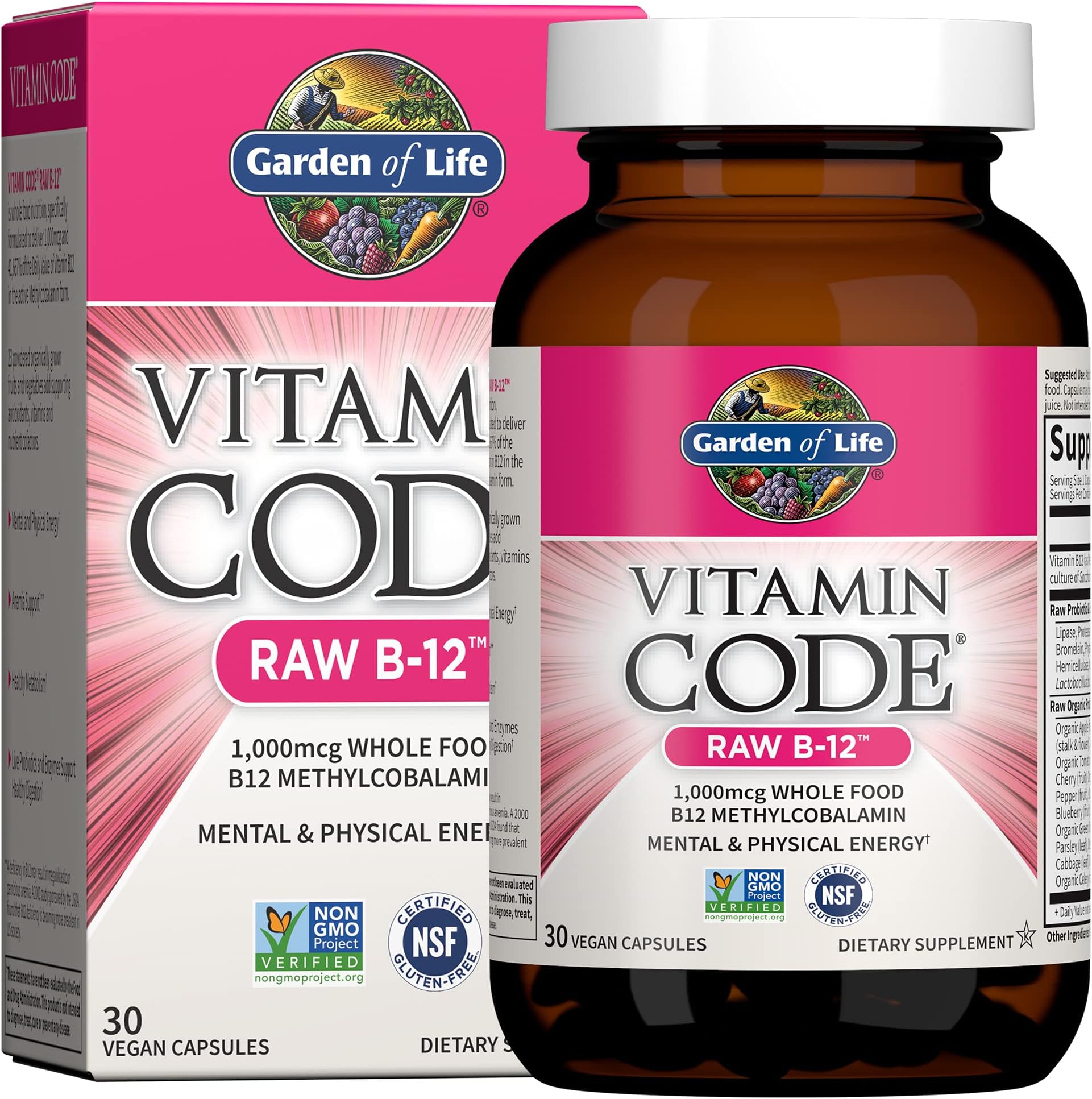 Amazon.com: Garden of Life B12 - Vitamin Code Raw B-12 - 30 Capsules, 1 ...