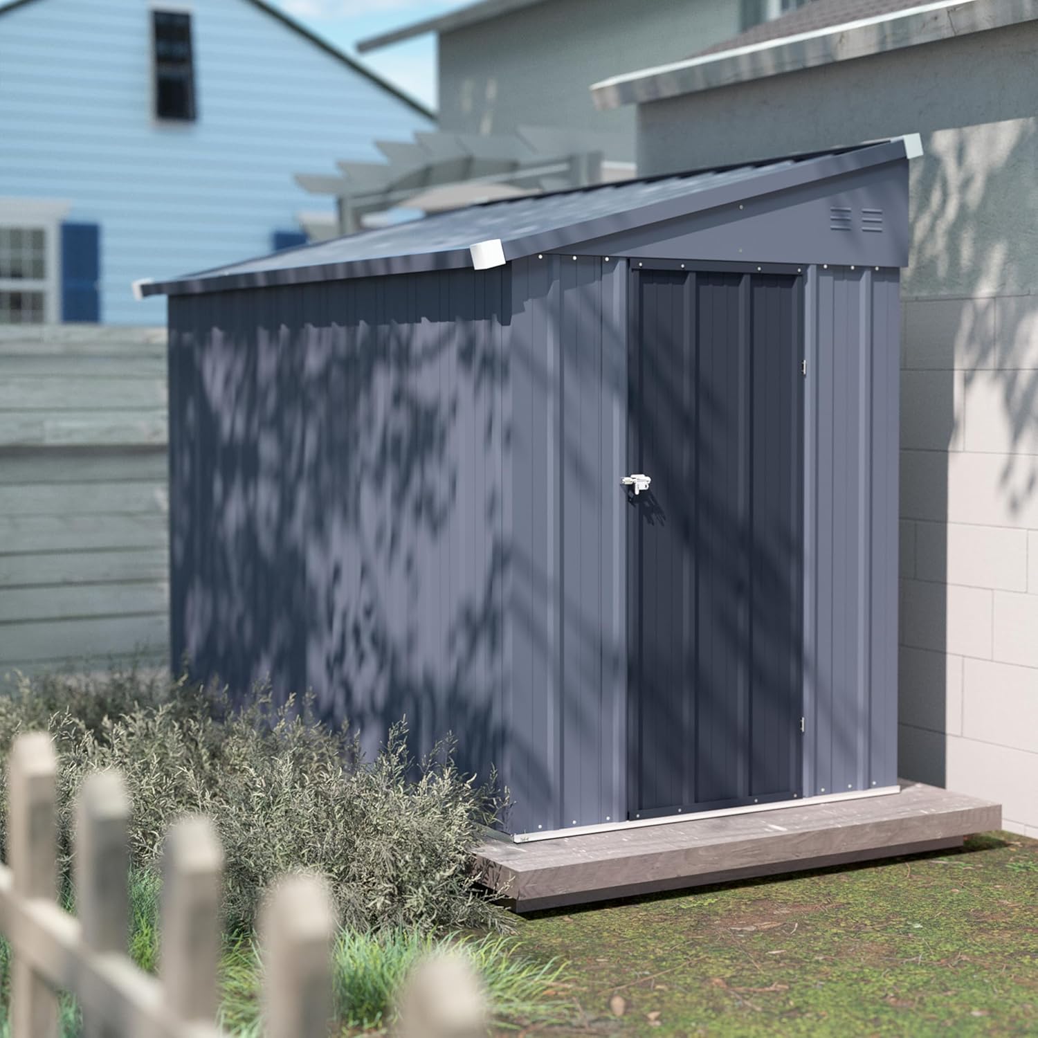 Amazon.com : MUPATER Outdoor Storage Shed 4x8 ft, Garden Tool Storage ...
