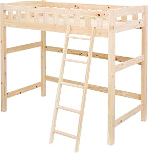Amazon.co.jp: Made In Japan Kyushu Hinoki Cypress Wood Wooden Loft Bed ...