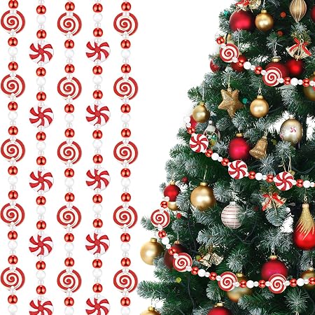 Amazon.com: Zeyune 2 Pcs 13 Feet Christmas Candy Garlands Christmas ...