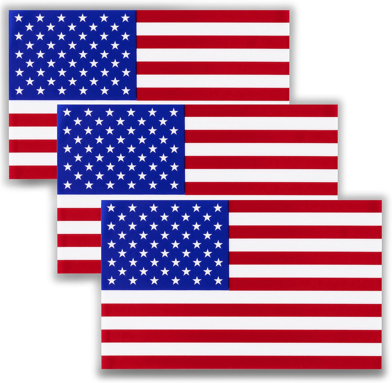 Amazon.com - American Flag Decal Window Clings 3 Pack Vinyl Car Decals ...
