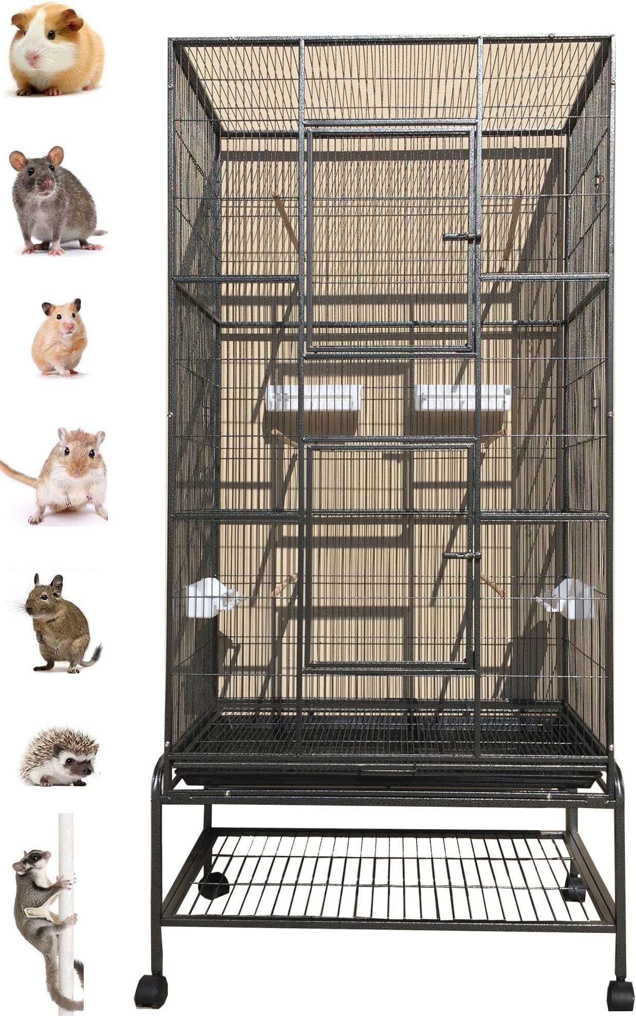 Amazon.com : Metal Small Animal Cage 6-Tier Ferret Sugar Glider Cage ...