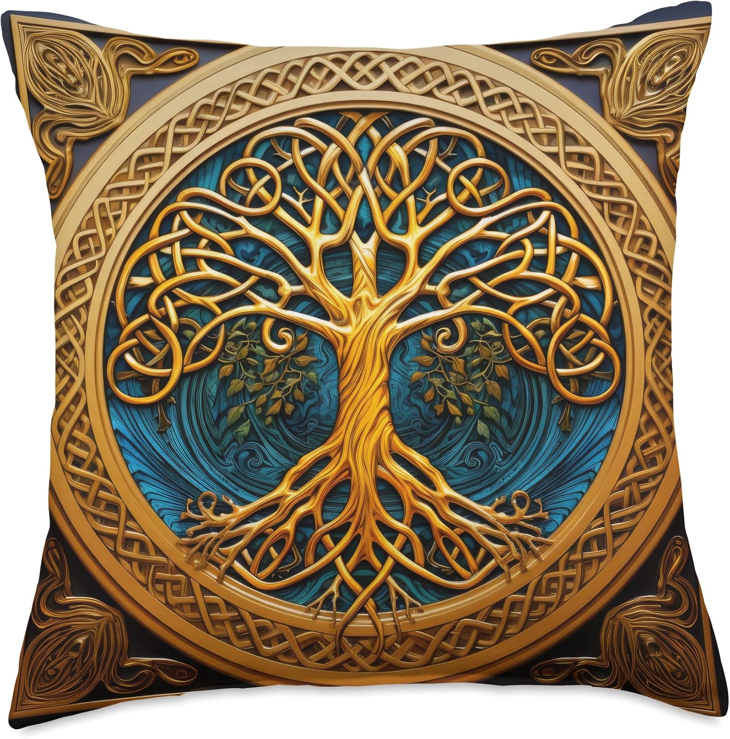 Amazon.com: Celtic Tree of Life Knot Triskele Triquetra Throw Pillow ...