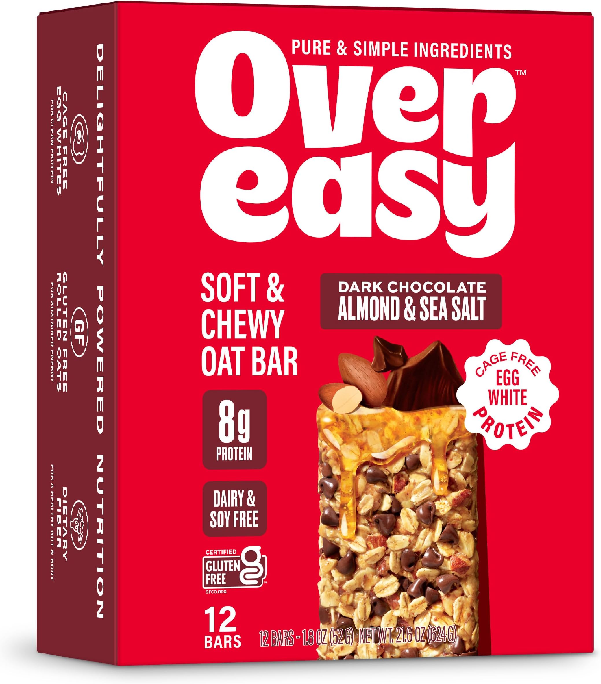 Amazon.com: OVER EASY Dark Chocolate Almond Sea Salt Oatmeal Breakfast ...