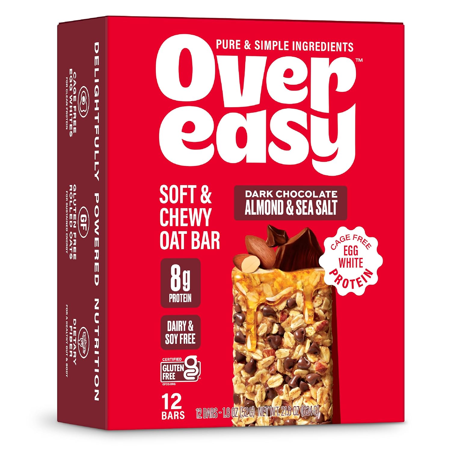 Amazon.com: OVER EASY Dark Chocolate Almond Sea Salt Oatmeal Breakfast ...