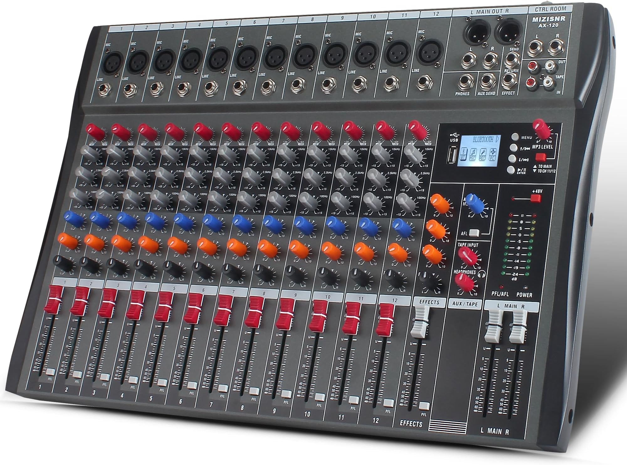Amazon.com: Professional Audio Mixer, 4 Channel Audio Interface Sound ...
