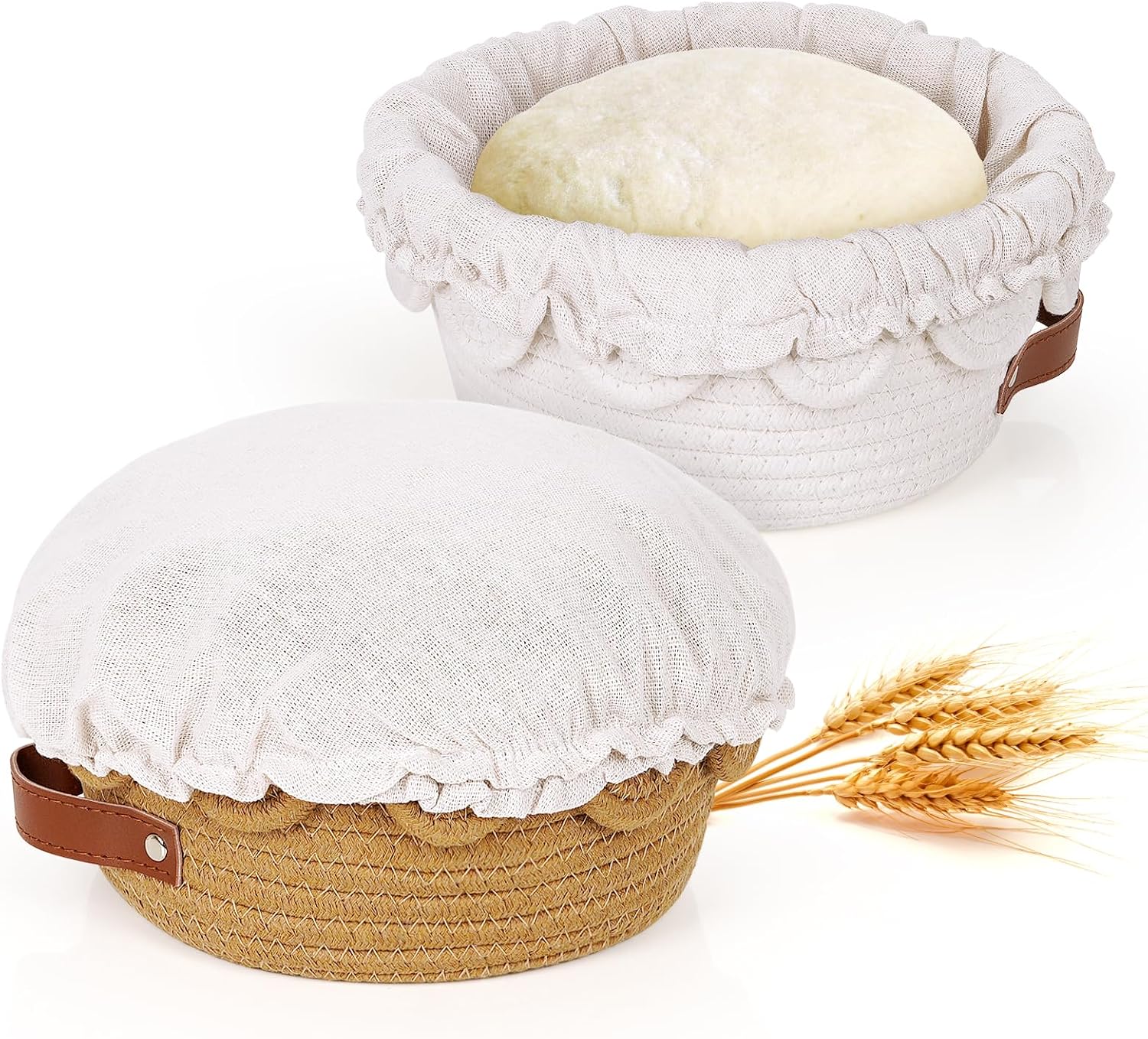 Amazon.com: Creproly Cotton Rope Banneton Bread Proofing Basket ...
