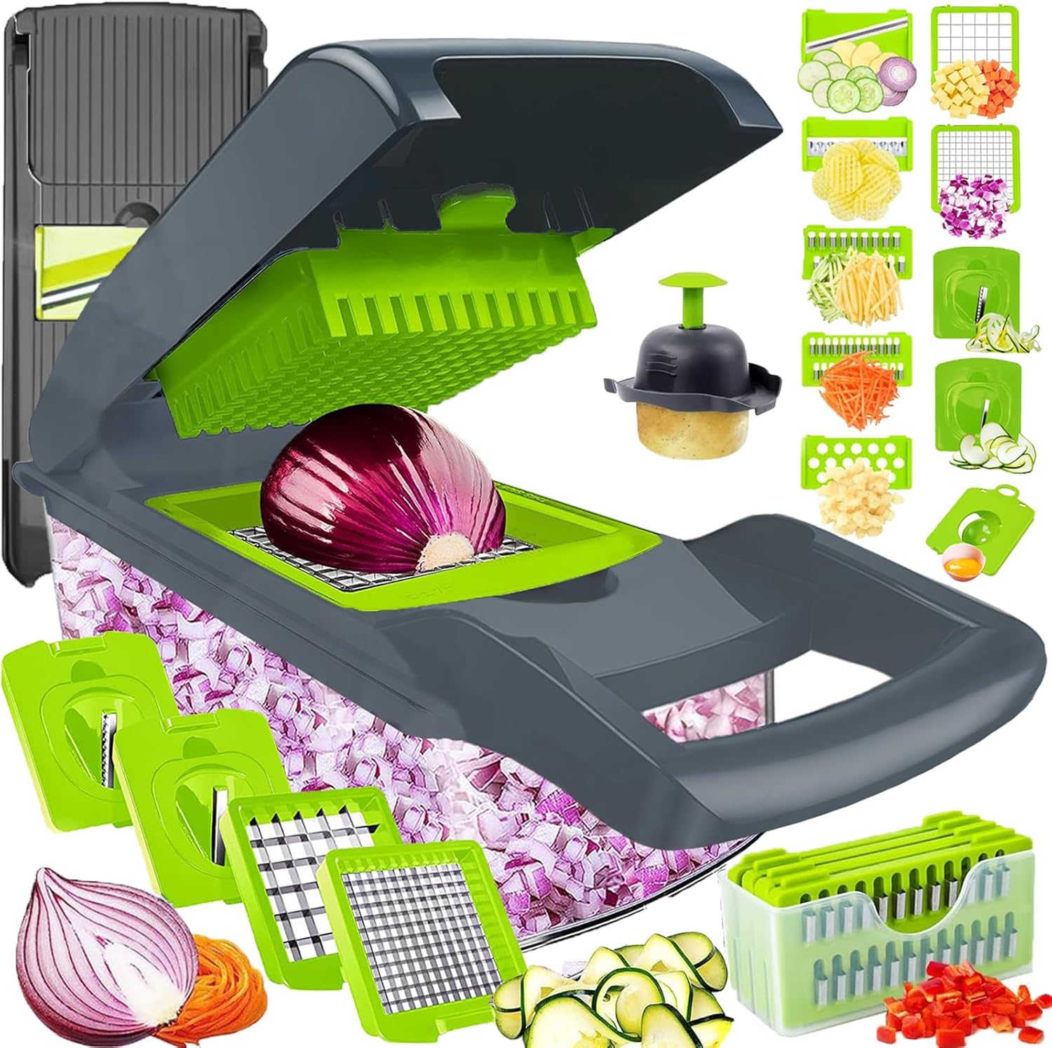 Amazon.com: Pro-Series 20-in-1 Vegetable Chopper w/Container, Cheese ...