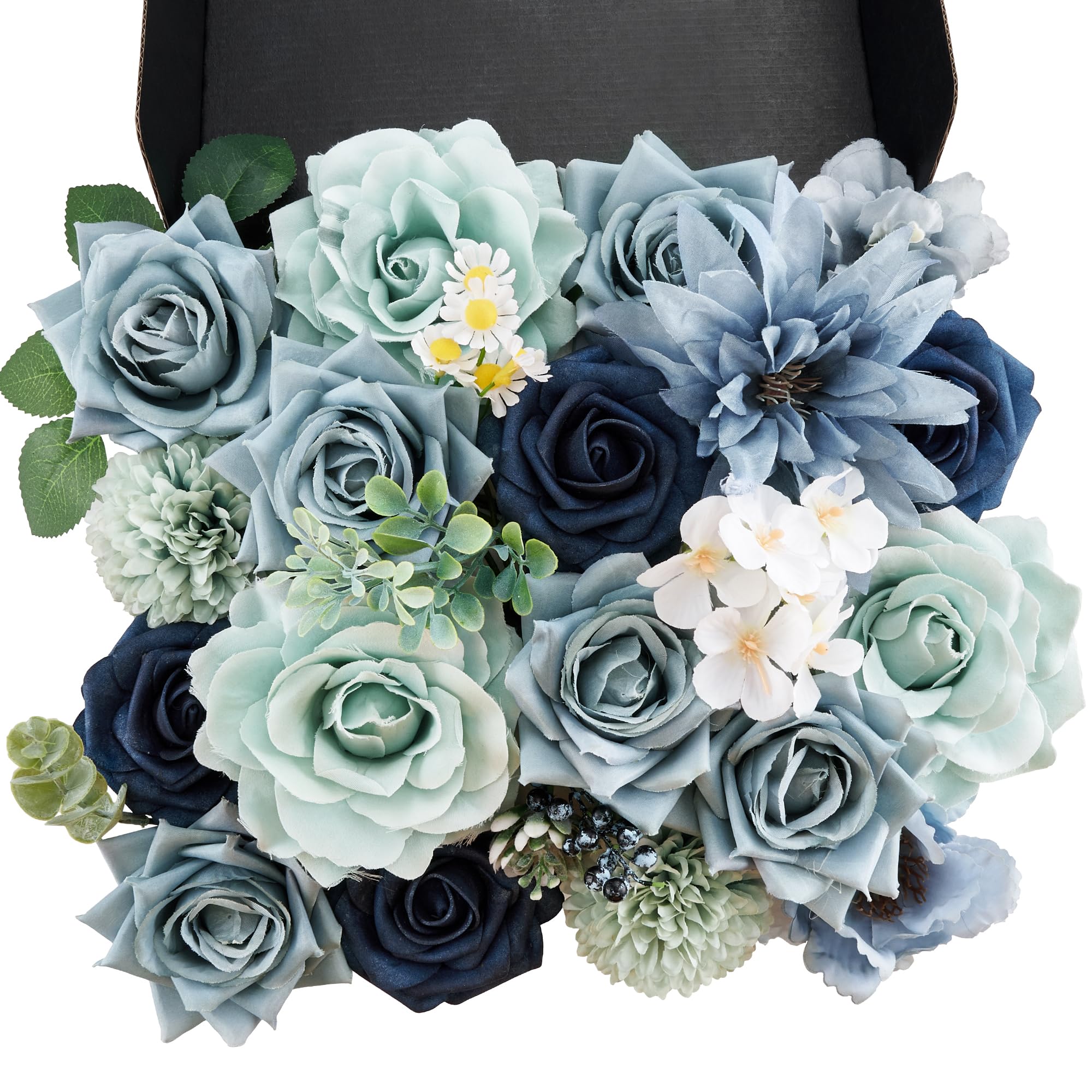 Amazon.com: YZXZM Artificial Flowers Combo Box, Fake Silk Foam Flower ...