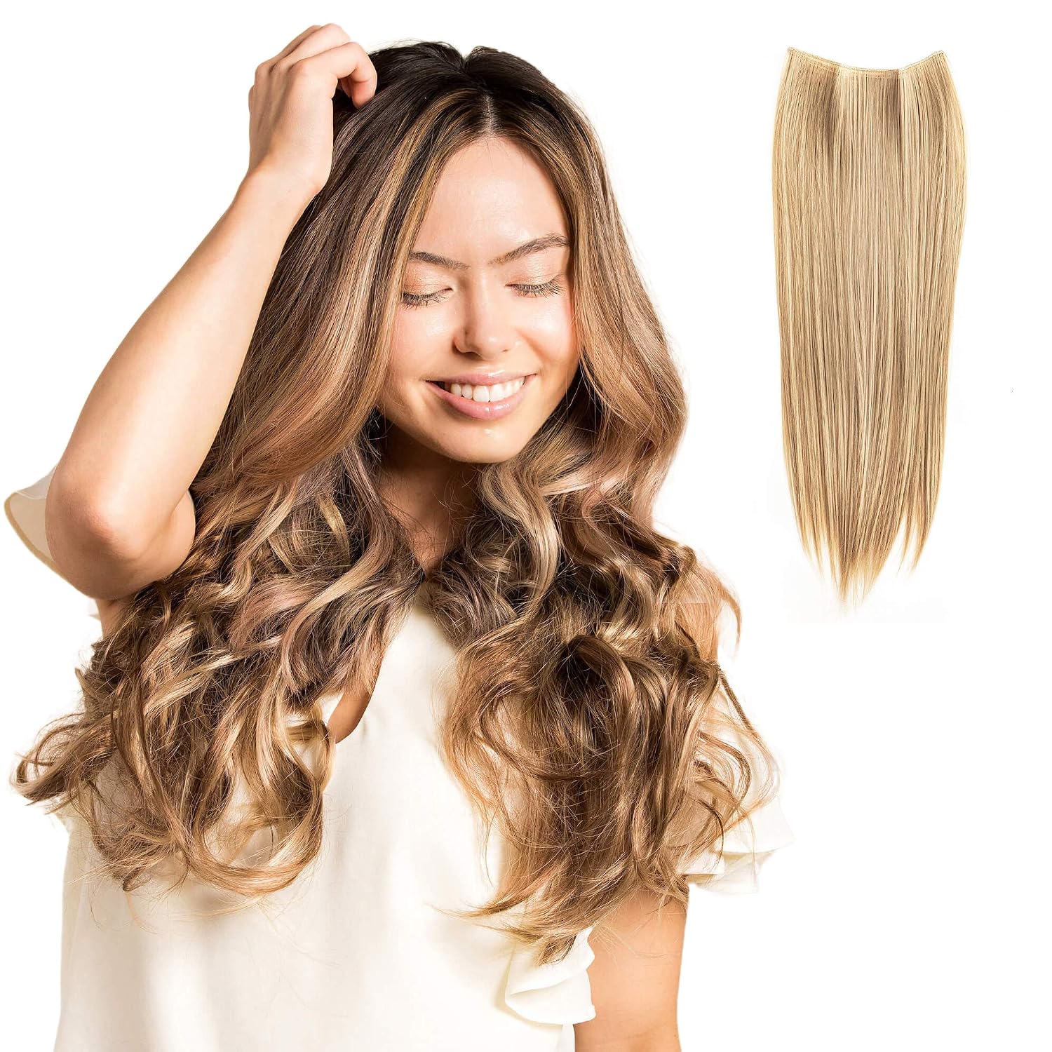 Amazon.com : Madison Braids Women's Invisible Long Hair Extension ...