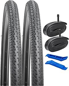 Amazon.com : YUNSCM 2-PCS 24" Road Bike Tires 24 x 1.75/47-507 and 24" Bike Tubes Schrader Valve ...