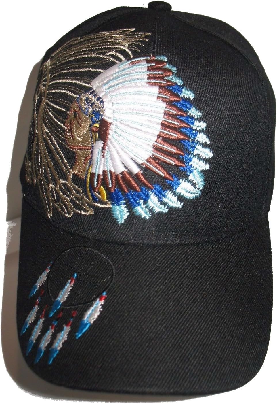 Native American Indian Shadow Dream Catcher Black Embroidered Baseball ...