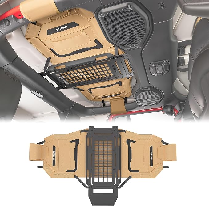 Amazon.com: SHEAM Jeep Wrangler JL MOLLE Panel Metal Roof Rack with ...