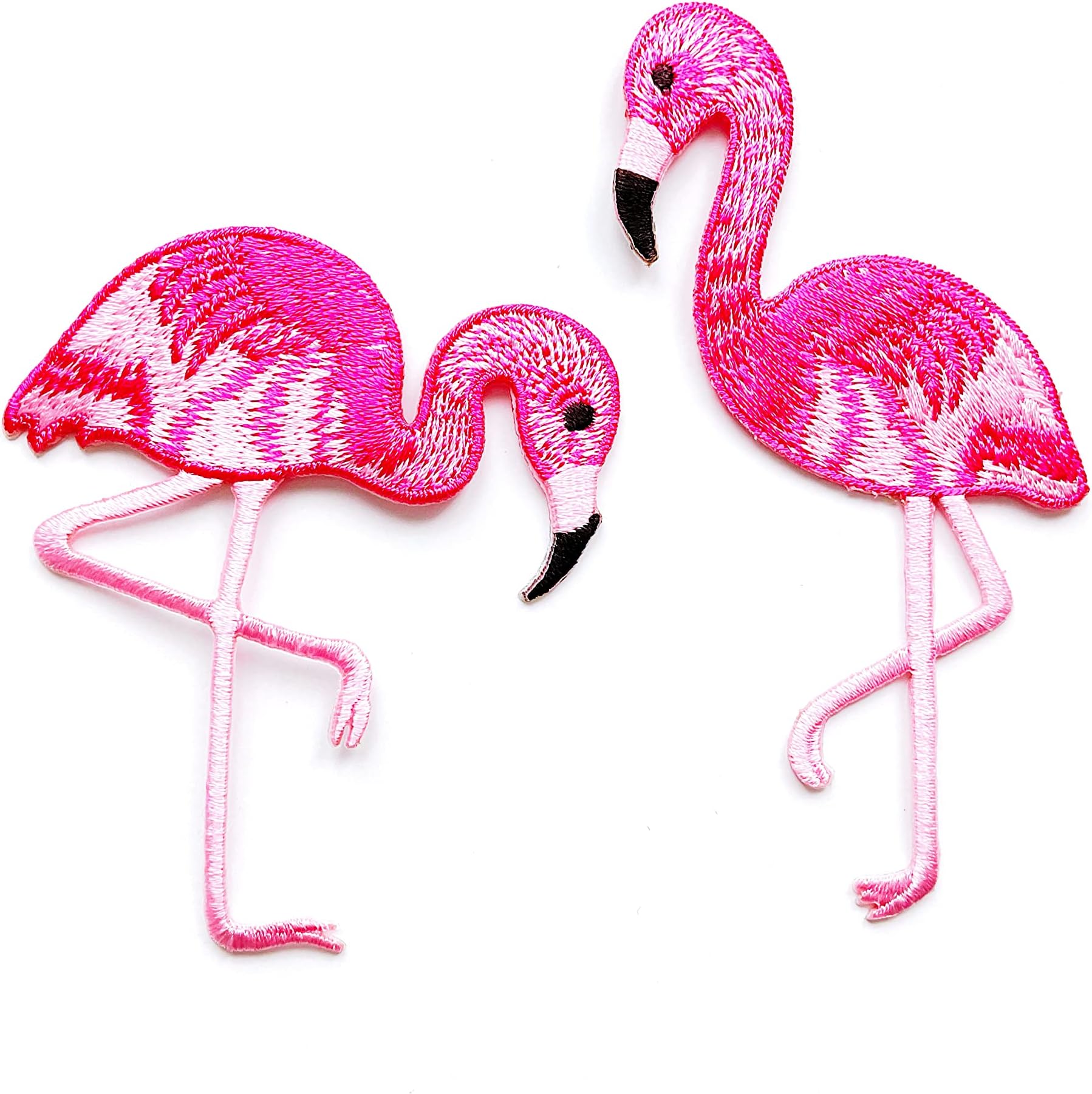 Amazon.com: Pink Flamingo Sew on Iron on Applique Patches For Jeans ...
