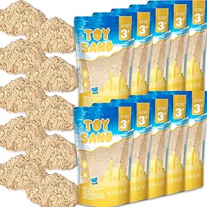 Amazon.com: NiToy 19 lbs Value Pack of Moldable Self-Sticking Sand ...