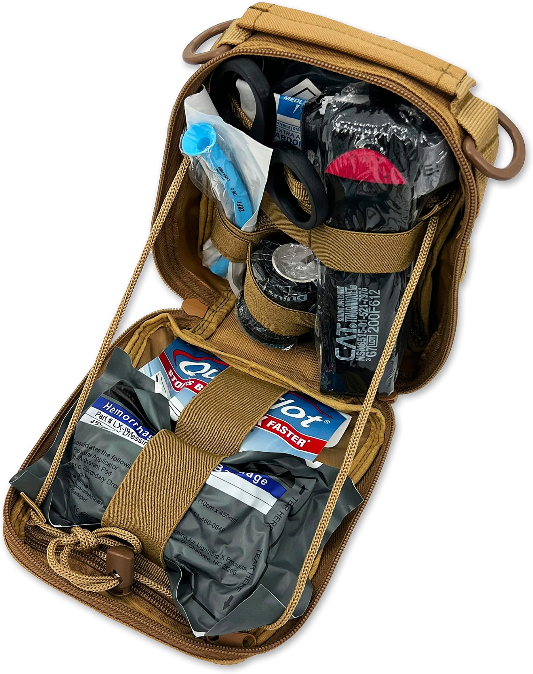 Amazon.com: Lightning X PREMIUM IFAK/Gunshot Trauma Bloodstop MOLLE Kit ...