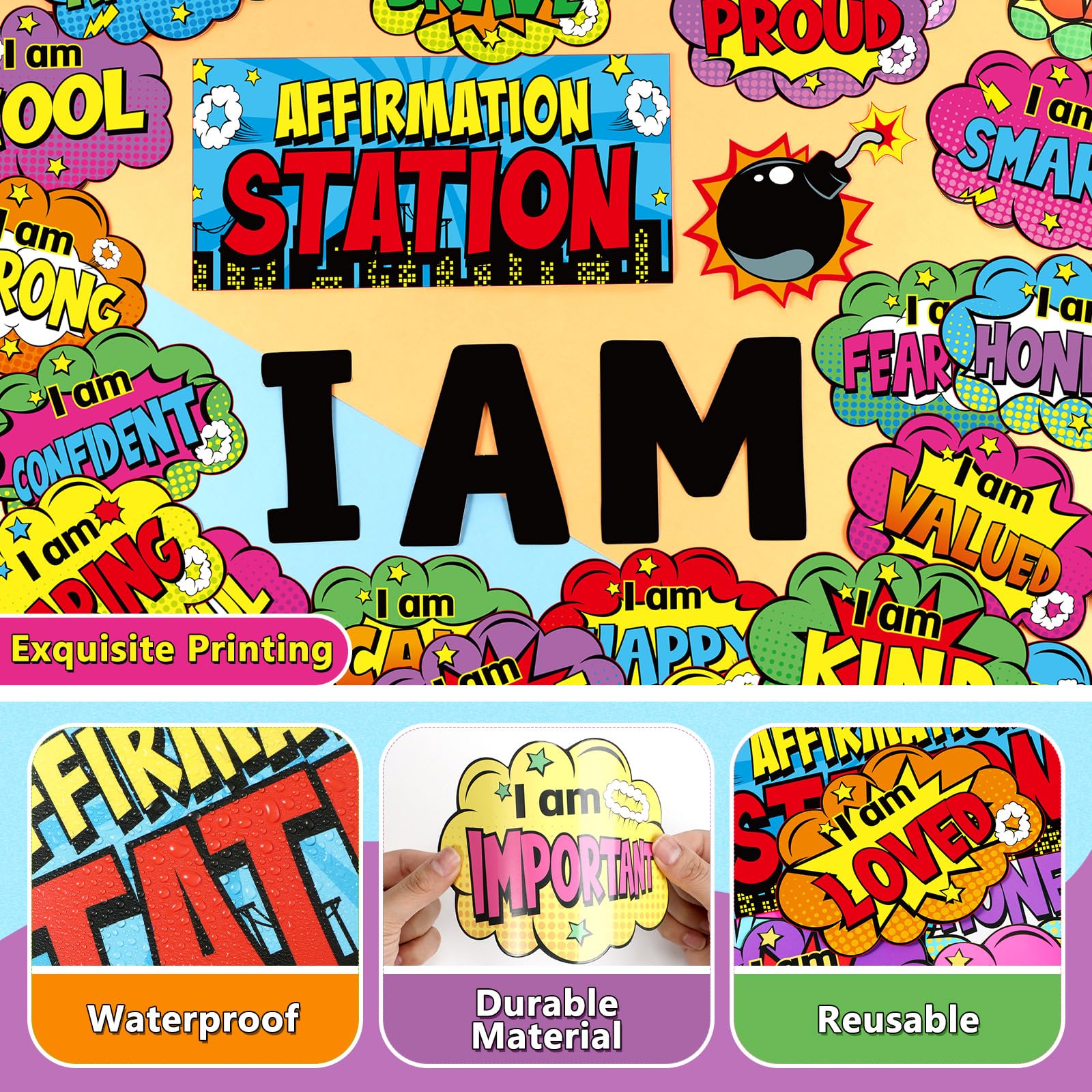 Snapklik.com : Frienda Affirmation Station Bulletin Board Set ...