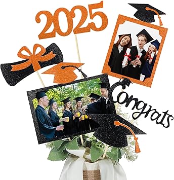 Amazon.com: Qinyoung 2025 Graduation Decorations 30 Pcs Glittering ...