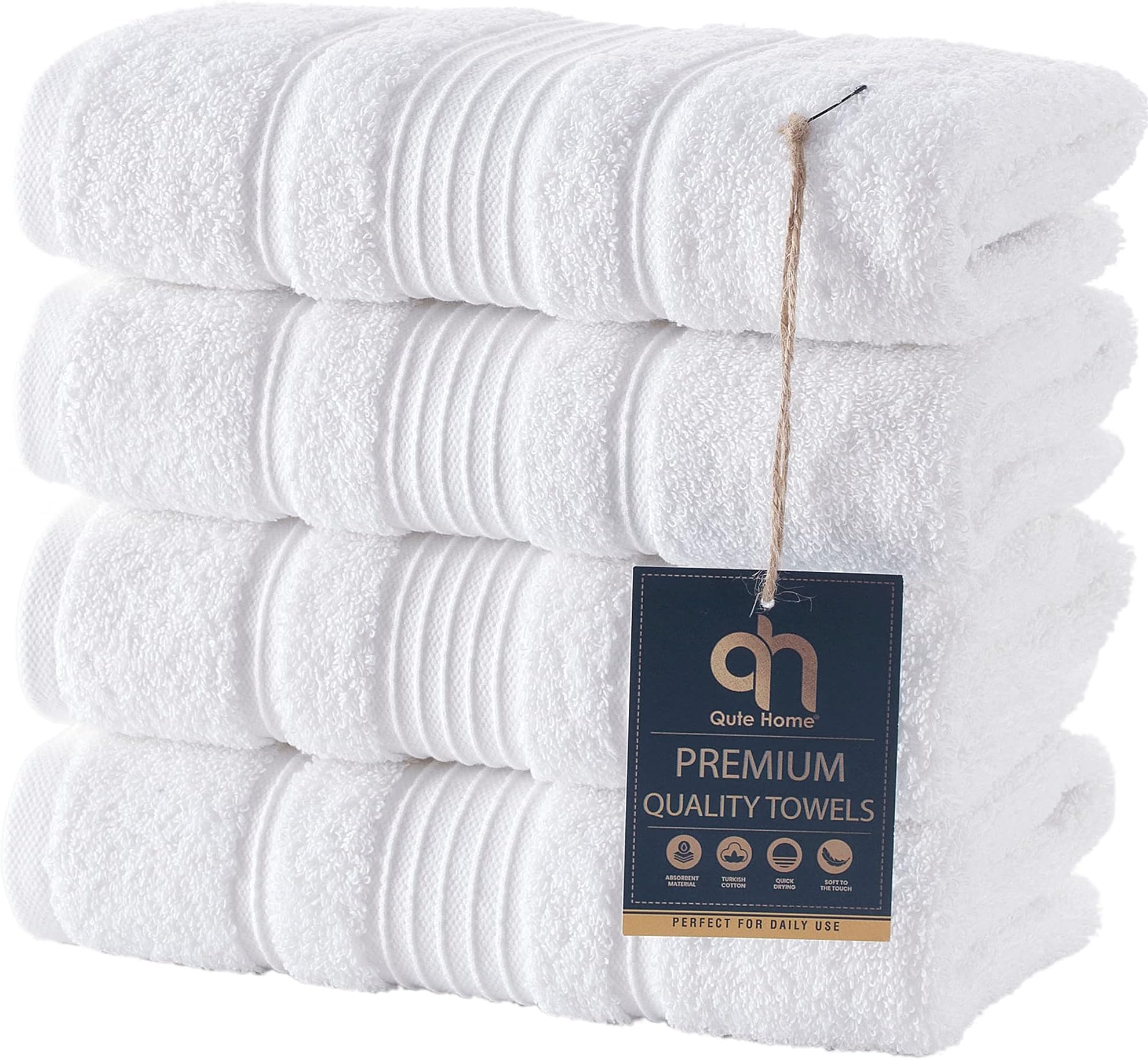 Amazon.com: Amazon Basics 6 Piece hand towels for bathroom, Fade ...