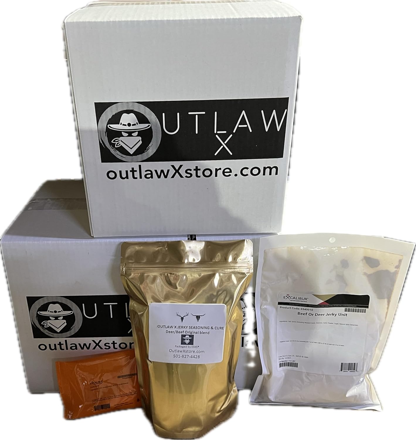 Amazon.com : Outlaw X Jerky Seasoning Blend and Cure Kit for 25lbs of ...