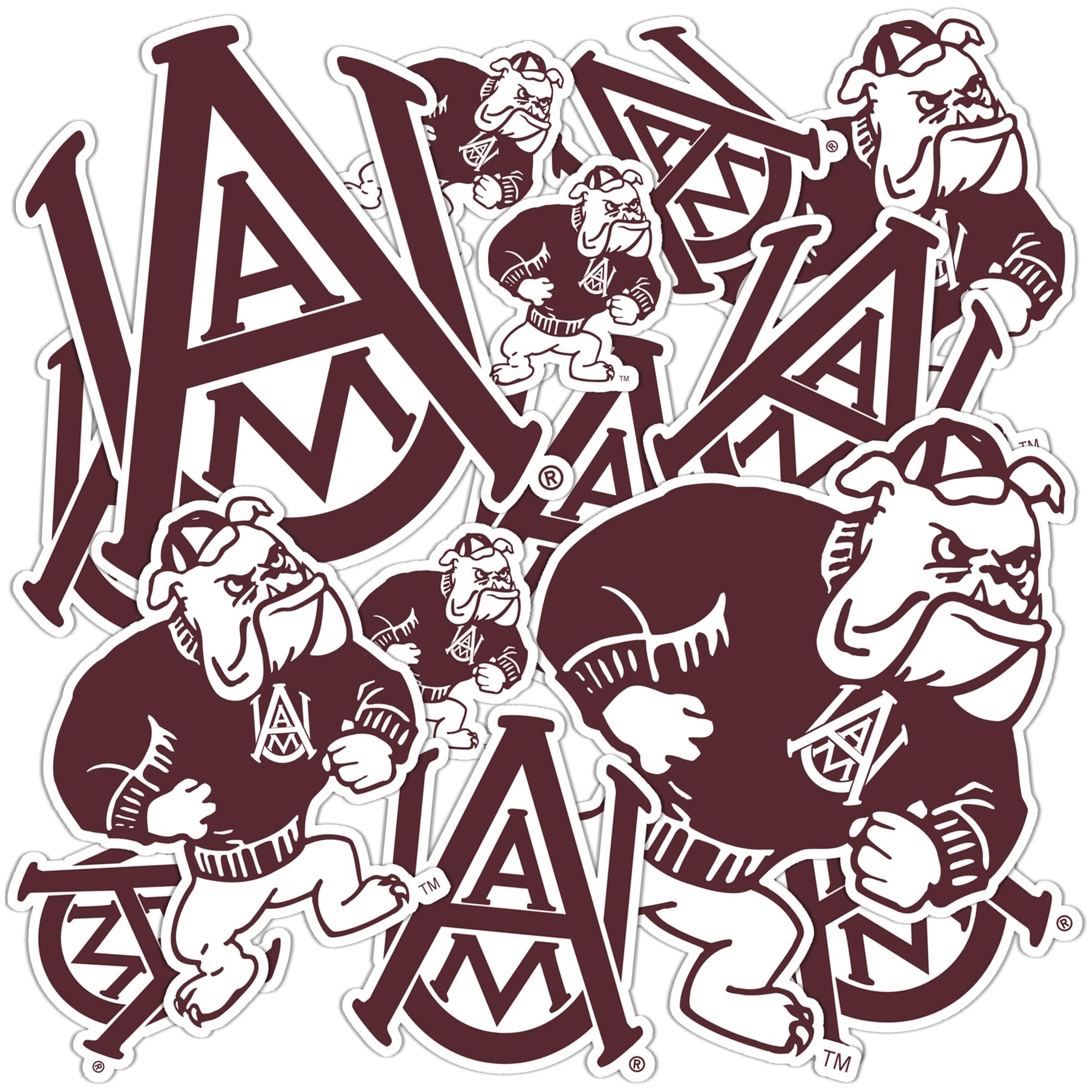 Aamu Logo Alabama A&M Bulldogs Team Logo Thin Blue Line USA Flag Vinyl