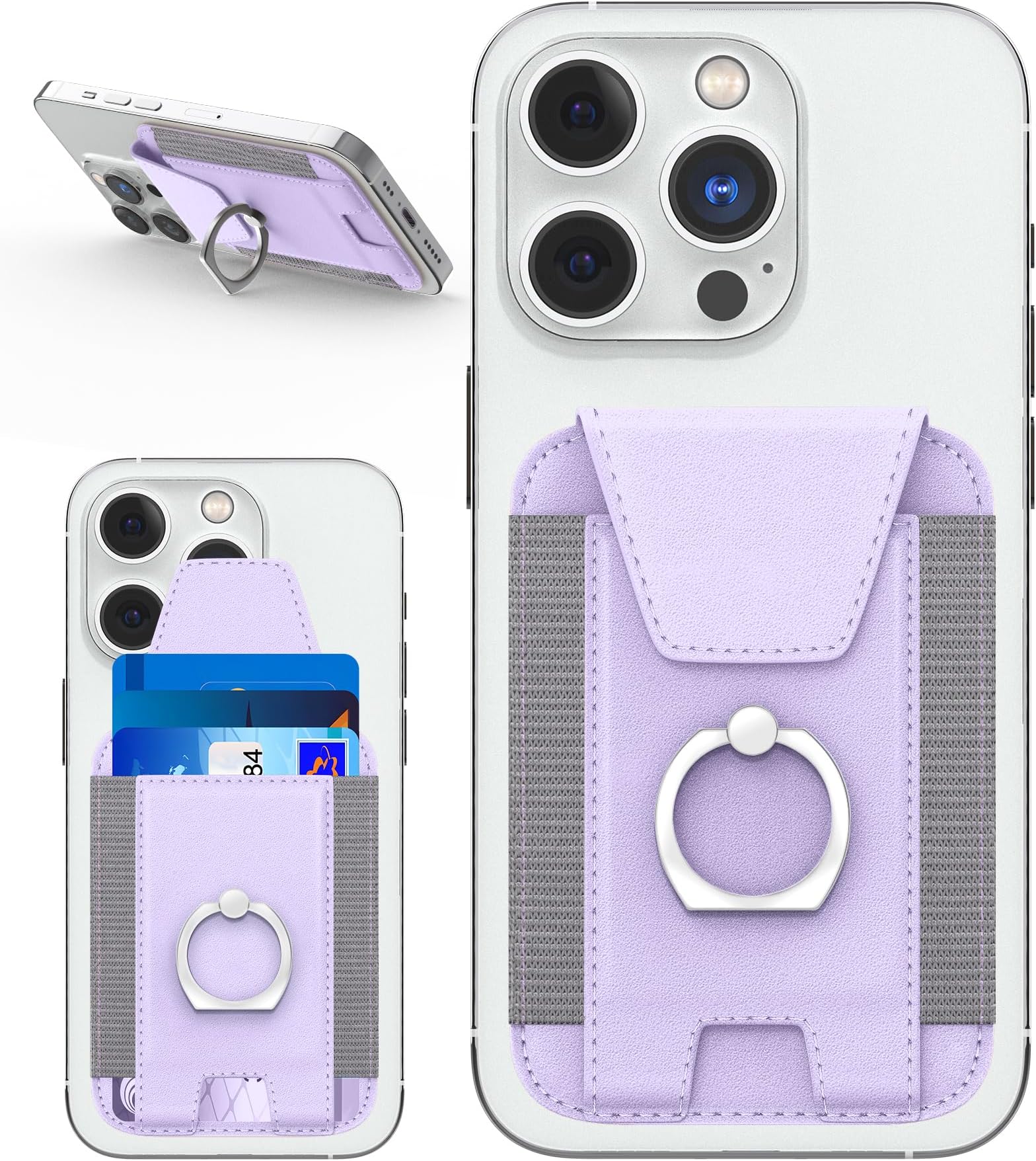 Amazon.com: LoveMeGo for MagSafe Wallet, Printed Leather Magnetic Phone ...