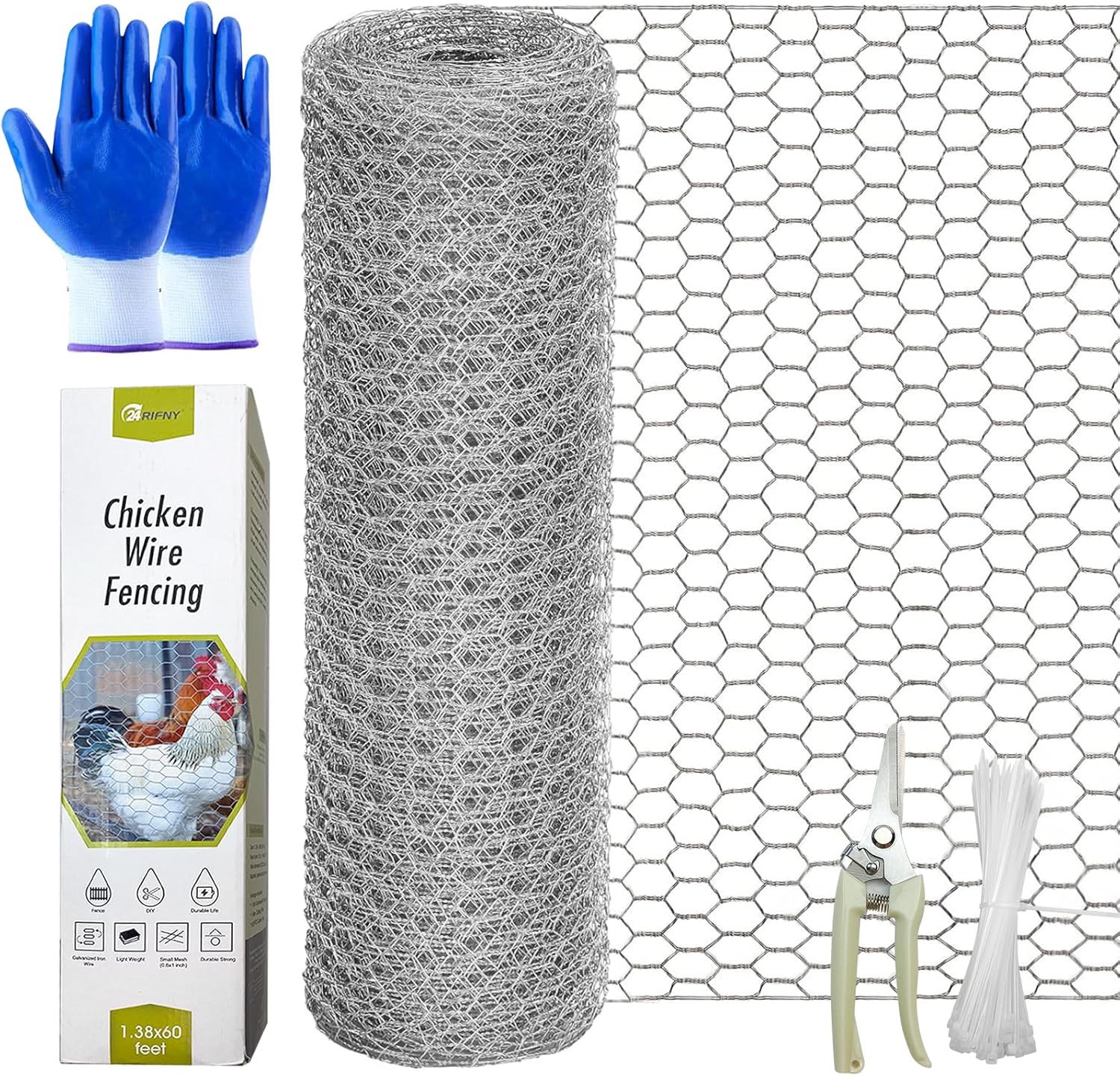 Amazon.com : 24 Rifny Chicken Wire Fencing, 16.5 Inch x 80 Feet Chicken ...