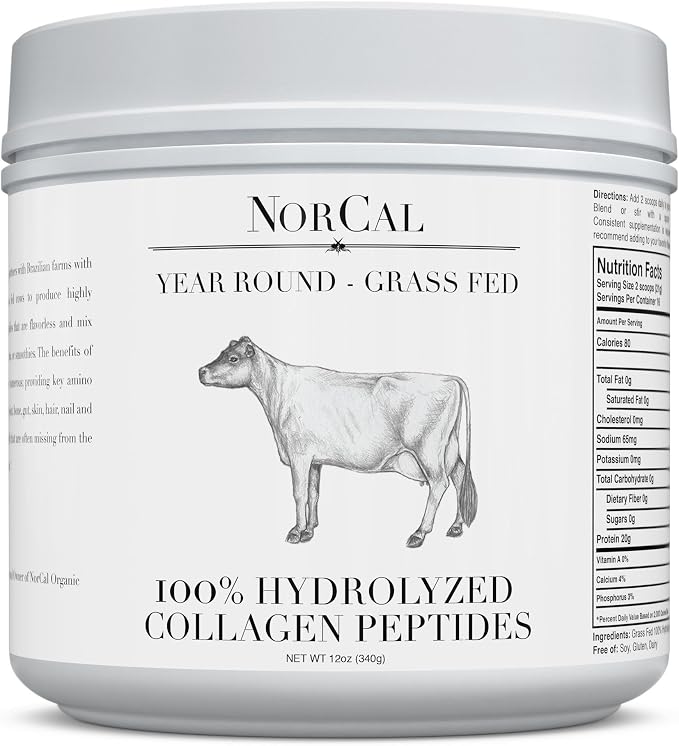 Norcal Organics Grass-Fed Collagen Peptide Hydrolysate Powder, 12oz ...
