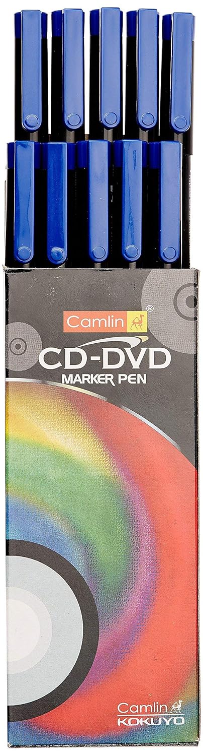 Camlin CD - DVD Marker Pen, Blue - Pack of 10 : Amazon.in: Office Products