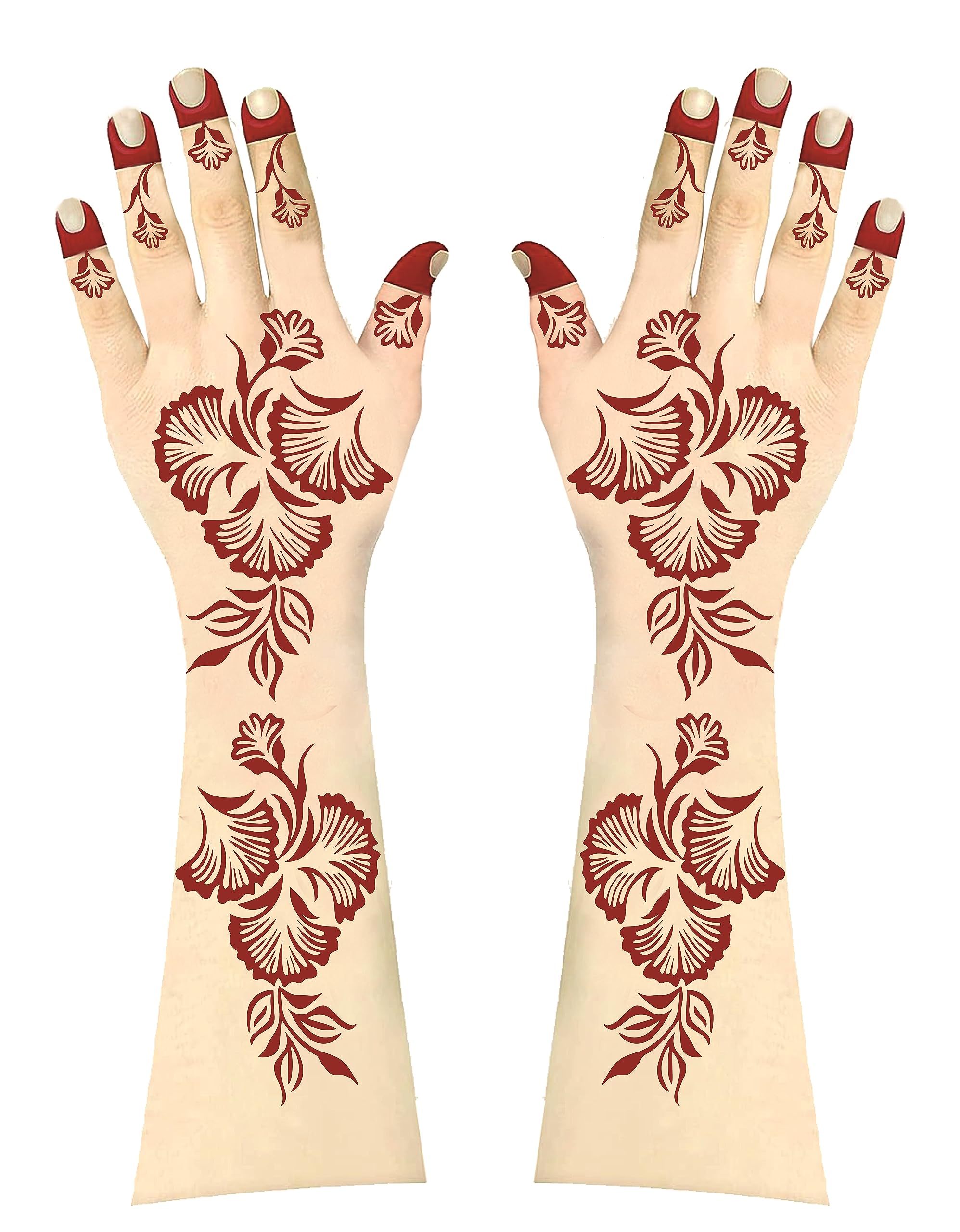 Buy CareOne Gallery Arabic Design Mehandi Art Stickers Set of - 1 Piece ...