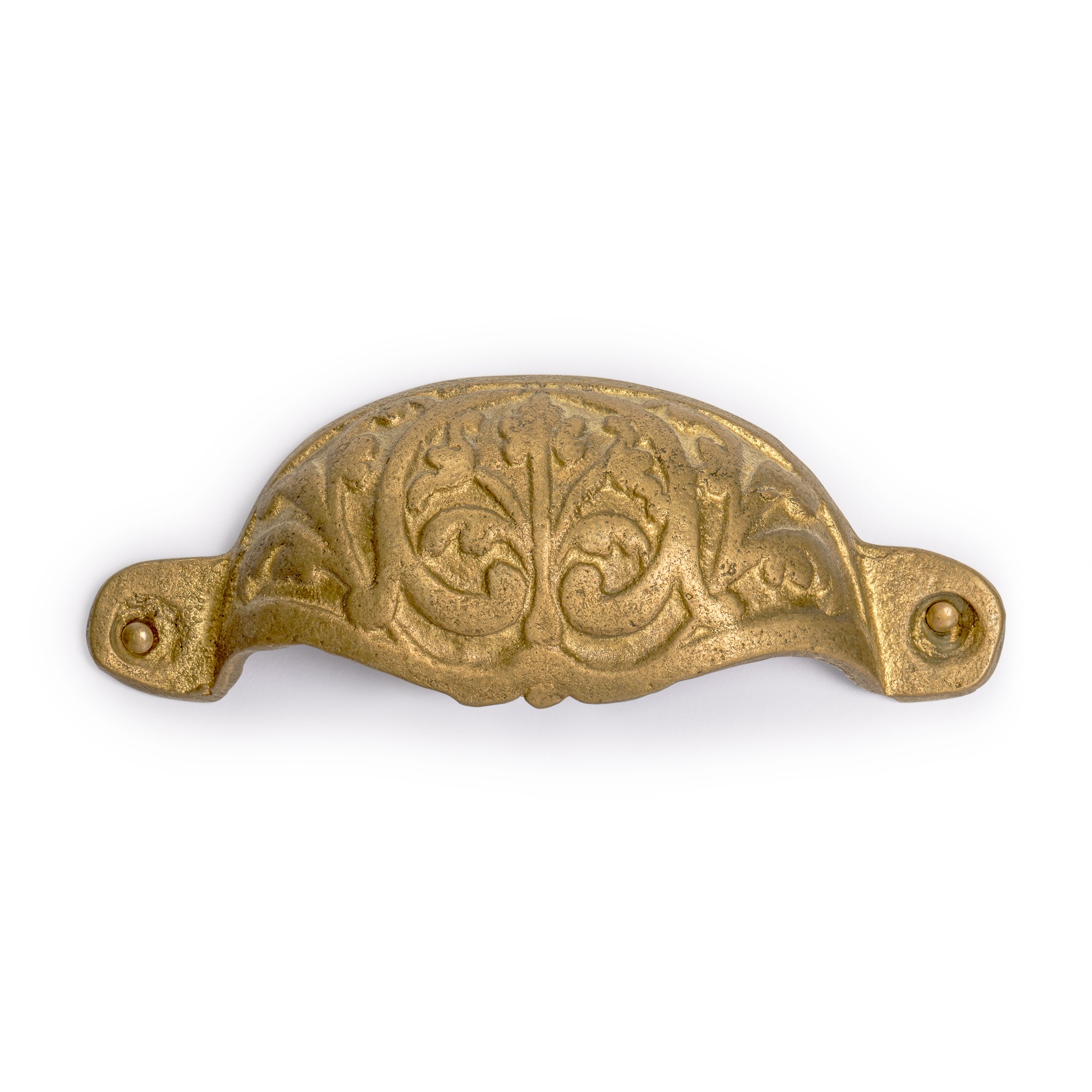 Hardware Philosophy Bamboo Leaf Brass Drawer Handle Hardware Pulls 3.5 ...