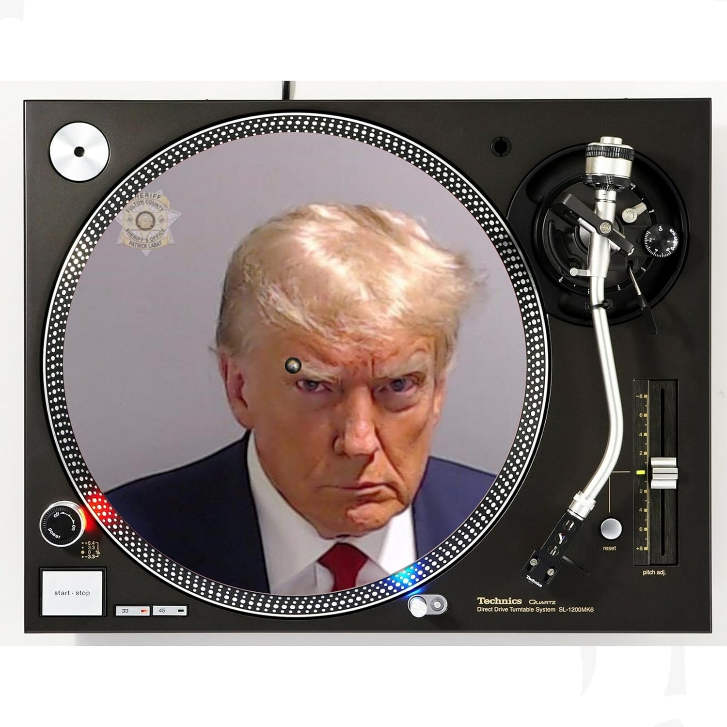 Amazon.com: DJ Donald J Trump Thug Life Mug Shot #1 Scratch Pad 1200 ...