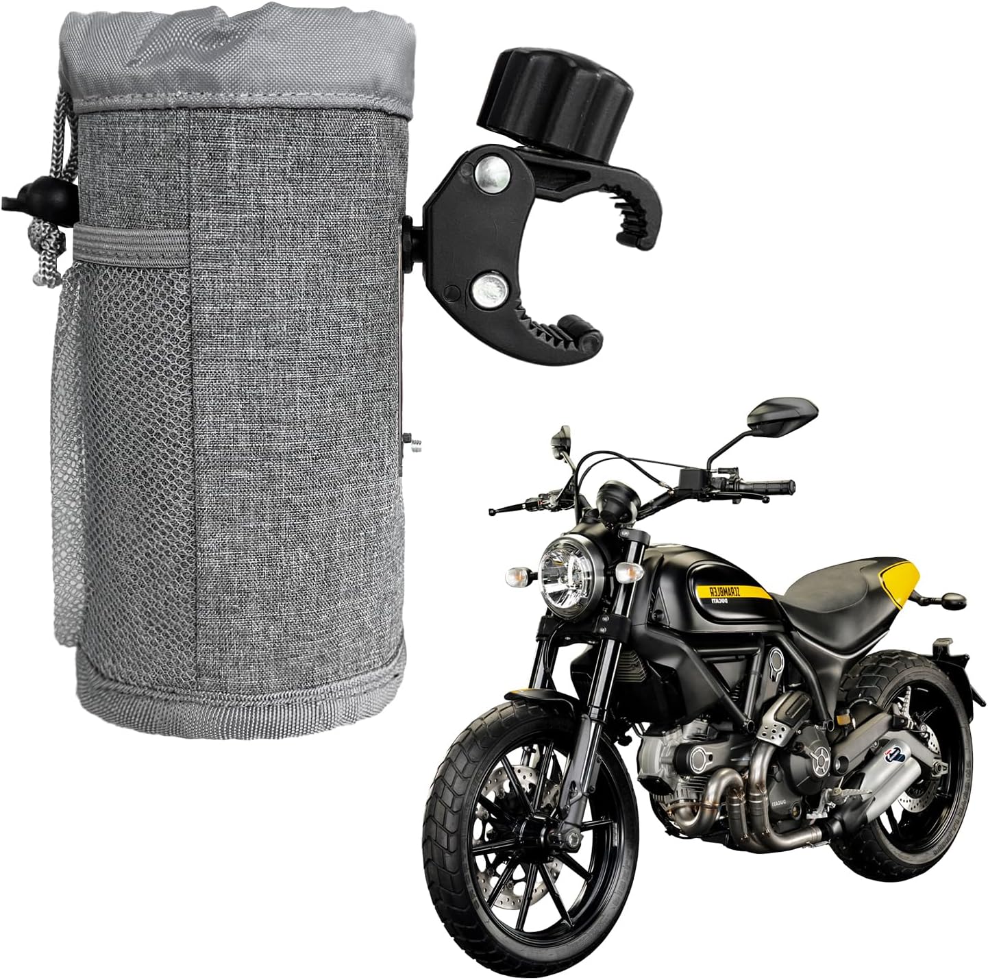 Amazon.com: Ziciner Motorcycle Cup Holder with Alligator Clamp, Oxford ...