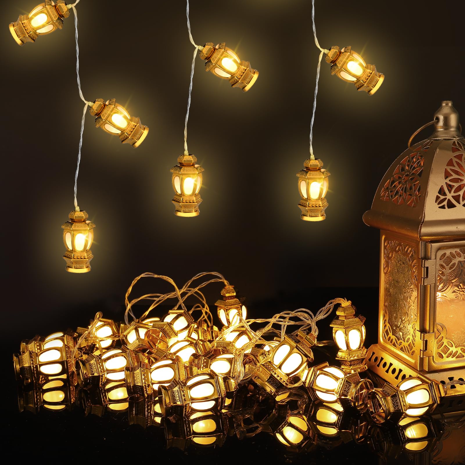 Amazon.com: ANPHSIN Ramadan Eid String Light - 9.8ft 20LEDs Mubarak ...