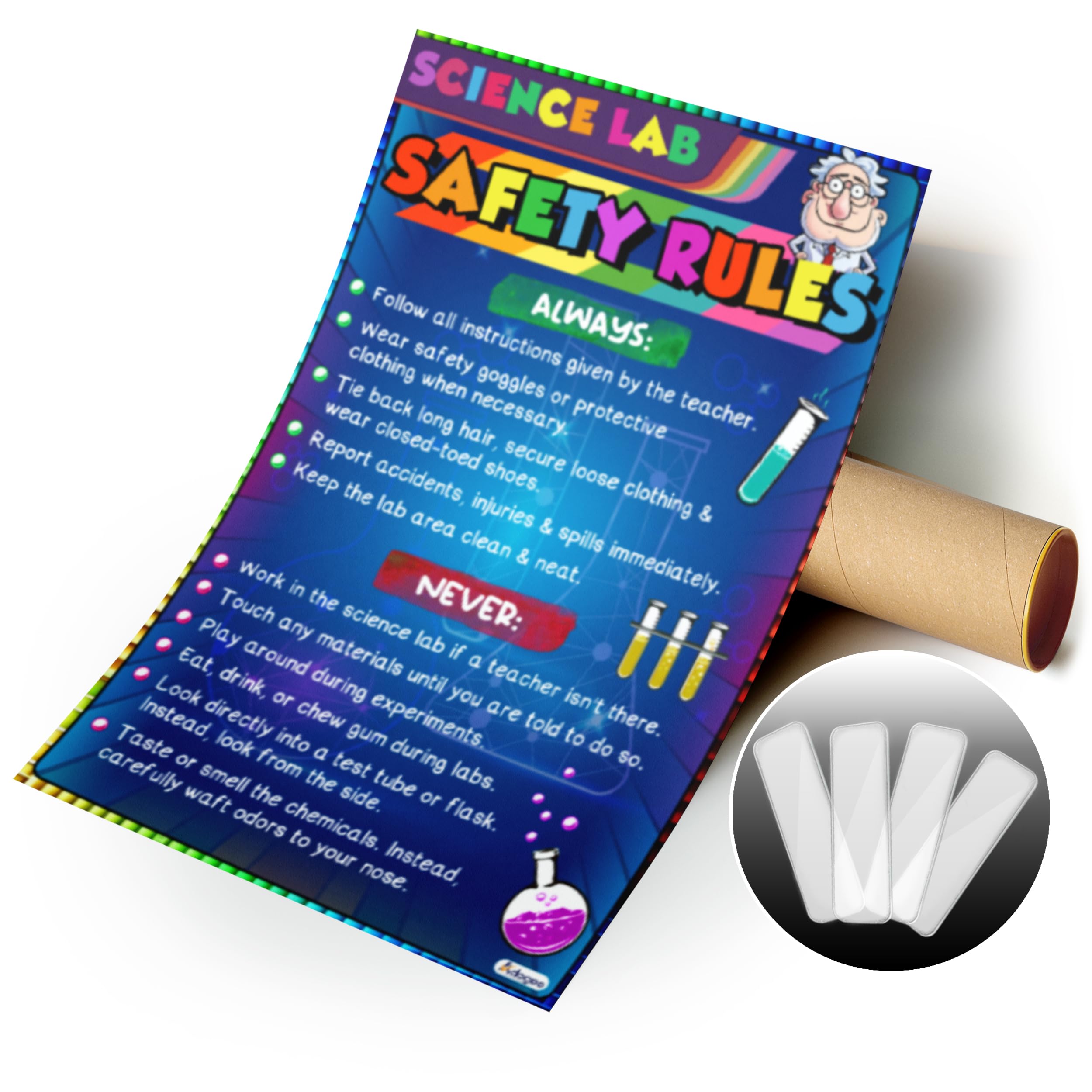 Snapklik.com : ADOGEO Science Lab Safety Rules Poster - Science Posters ...