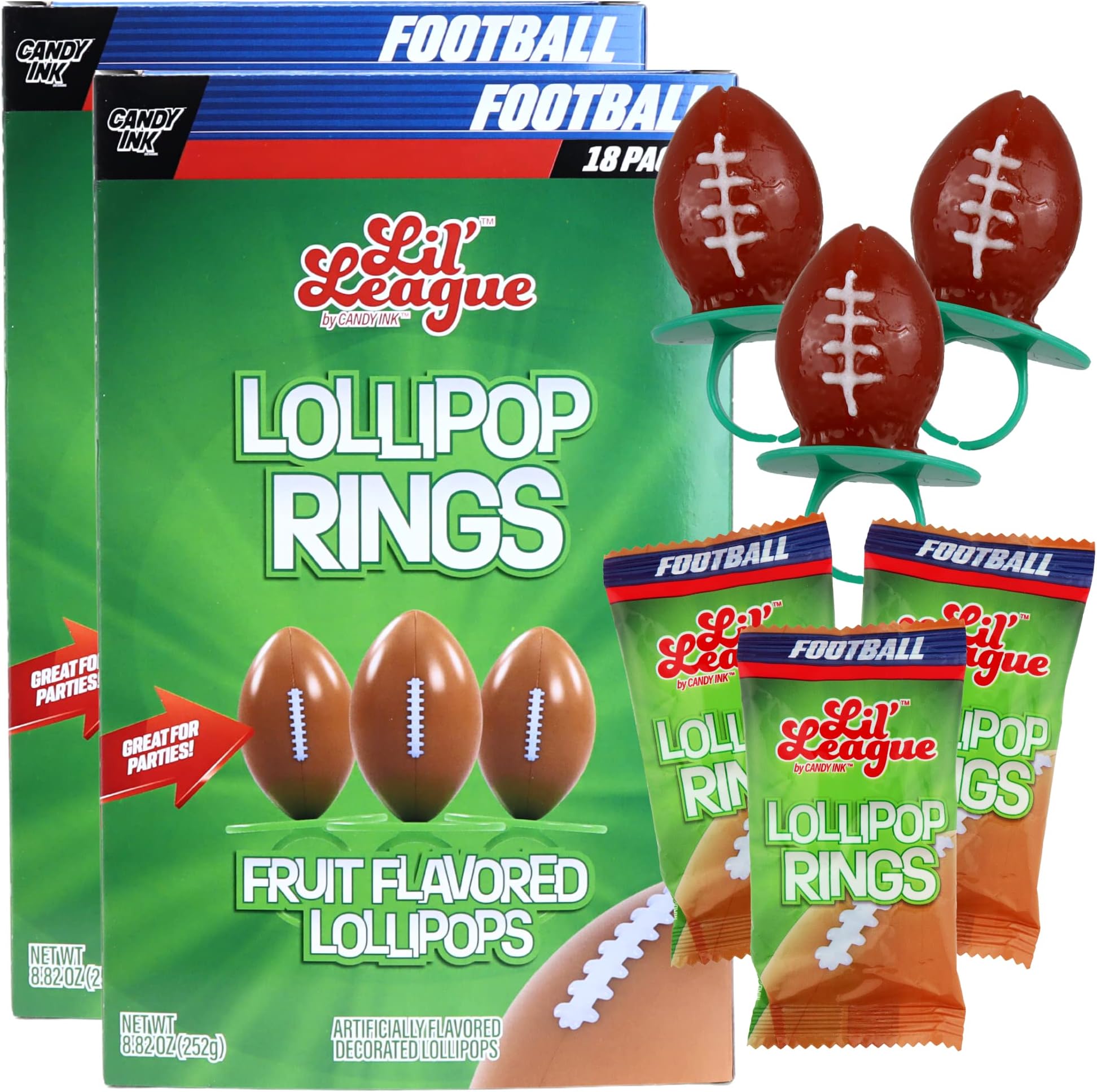 Amazon.com : Dozen Football Suckers : Suckers And Lollipops : Grocery ...