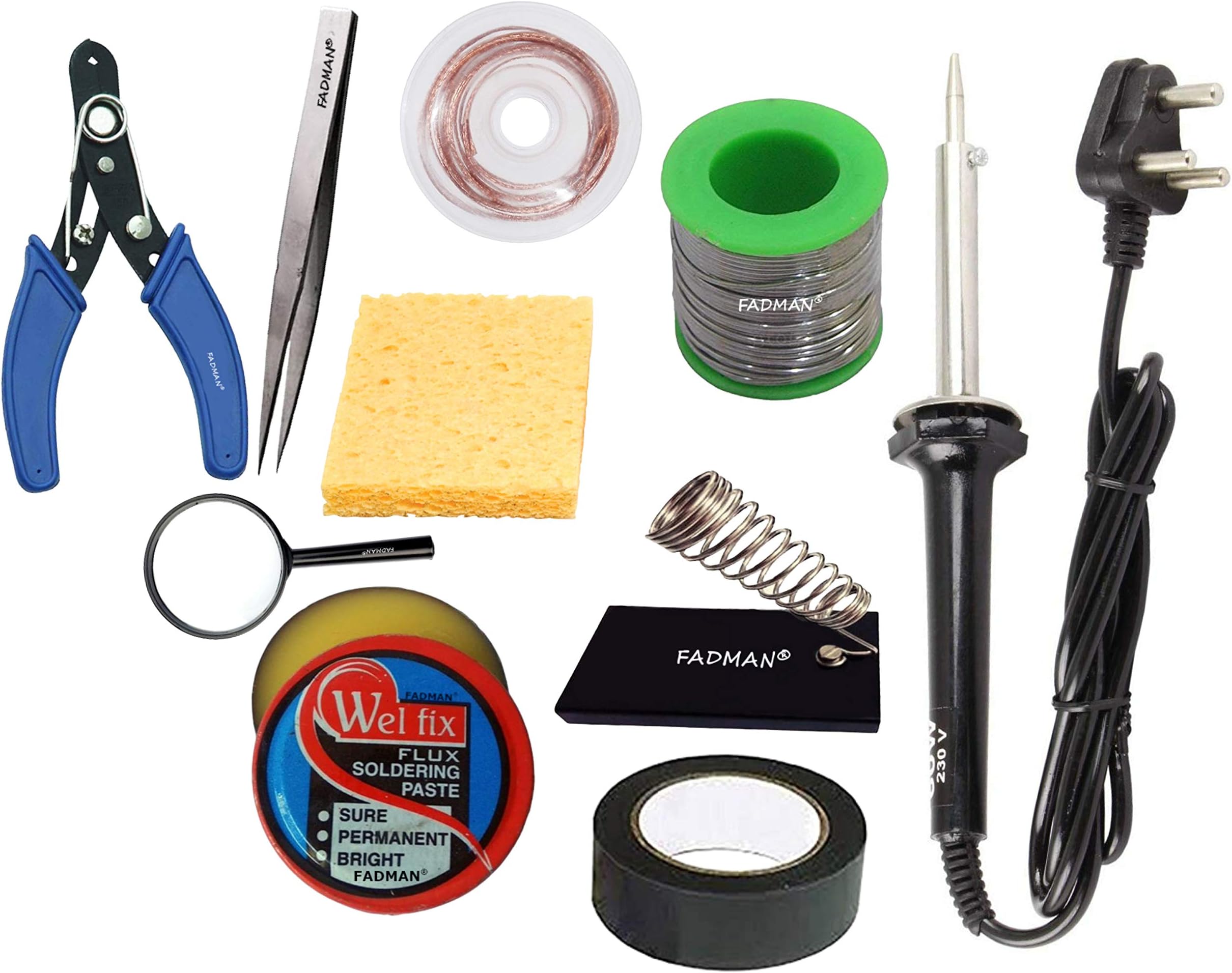 GUNK 8 IN 1 Solder Iron kit, Electric 25W Soldering Iron Kit Set for ...