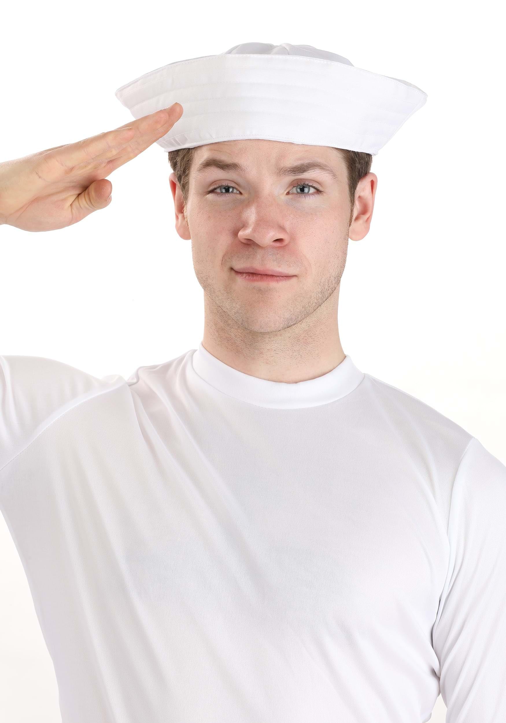 Captain Hats For Men SAILOR SHIP CAP Real Stripe Admiral Navy Costume ...