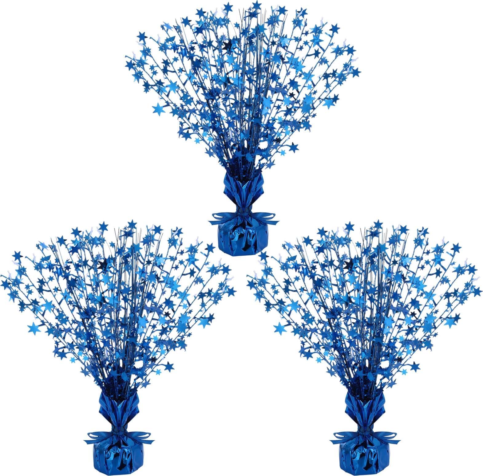 Amazon.com: Crowye 3 Pieces Metallic Foil Spray Centerpiece Party Star ...