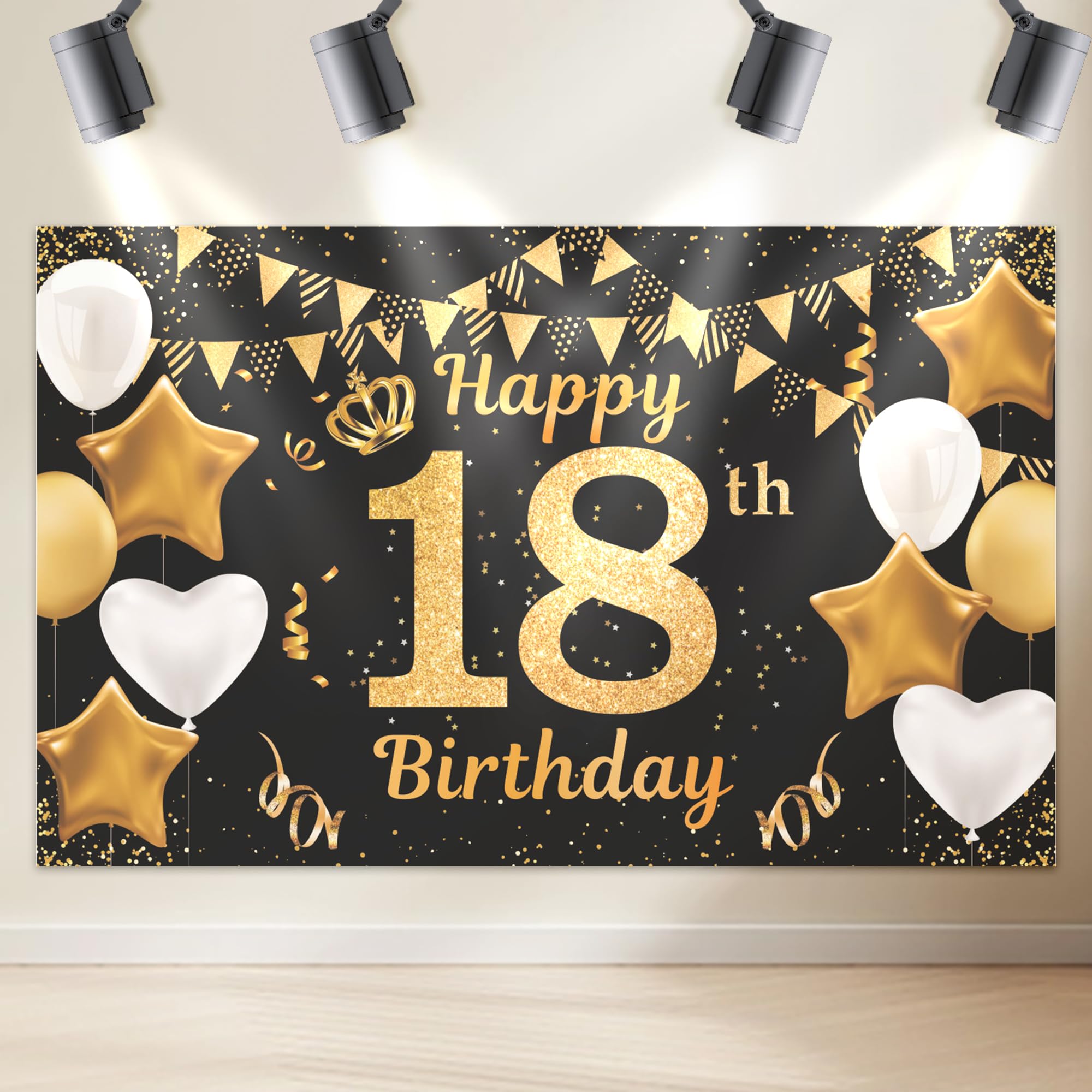 Happy 18th Birthday Signs 18th Birthday Decorations, Balloons