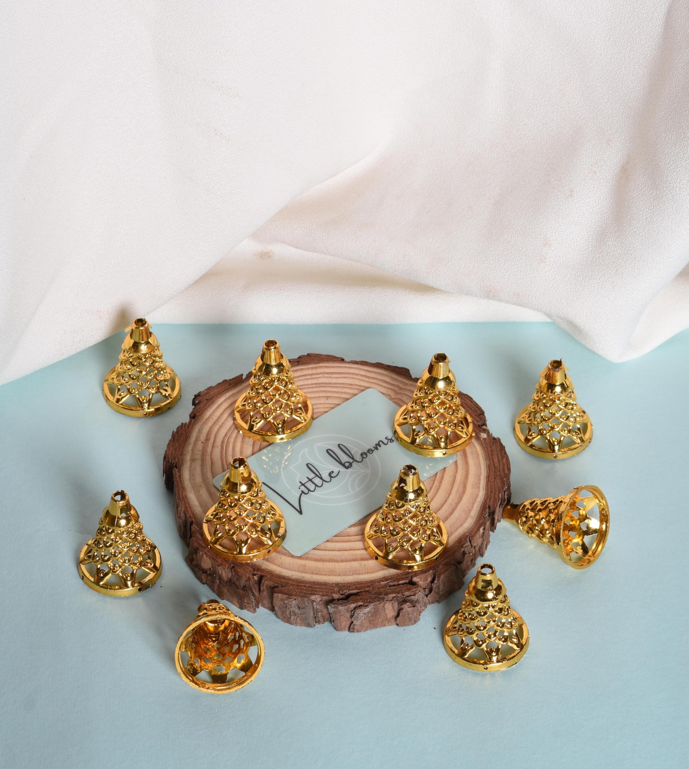 Buy Little Blooms® Lightweight Golden Plastic Bells - Versatile for ...