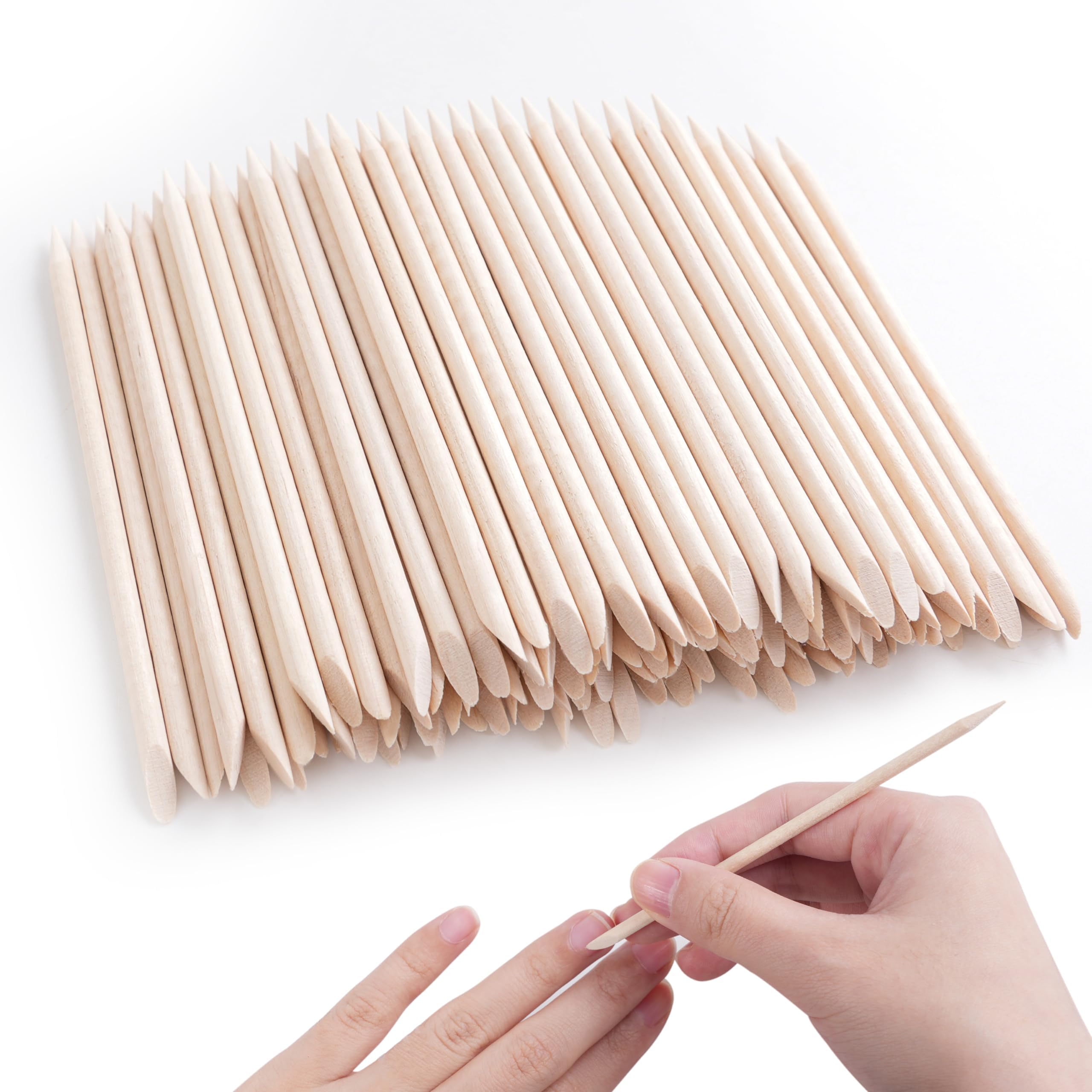 Amazon.com : 400 Pcs Orange Sticks for Nails, 4.5 Inch Wax Sticks for ...