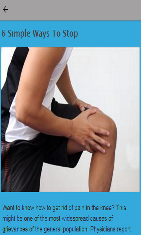 How To Get Rid Of Knee Pain - App on Amazon Appstore