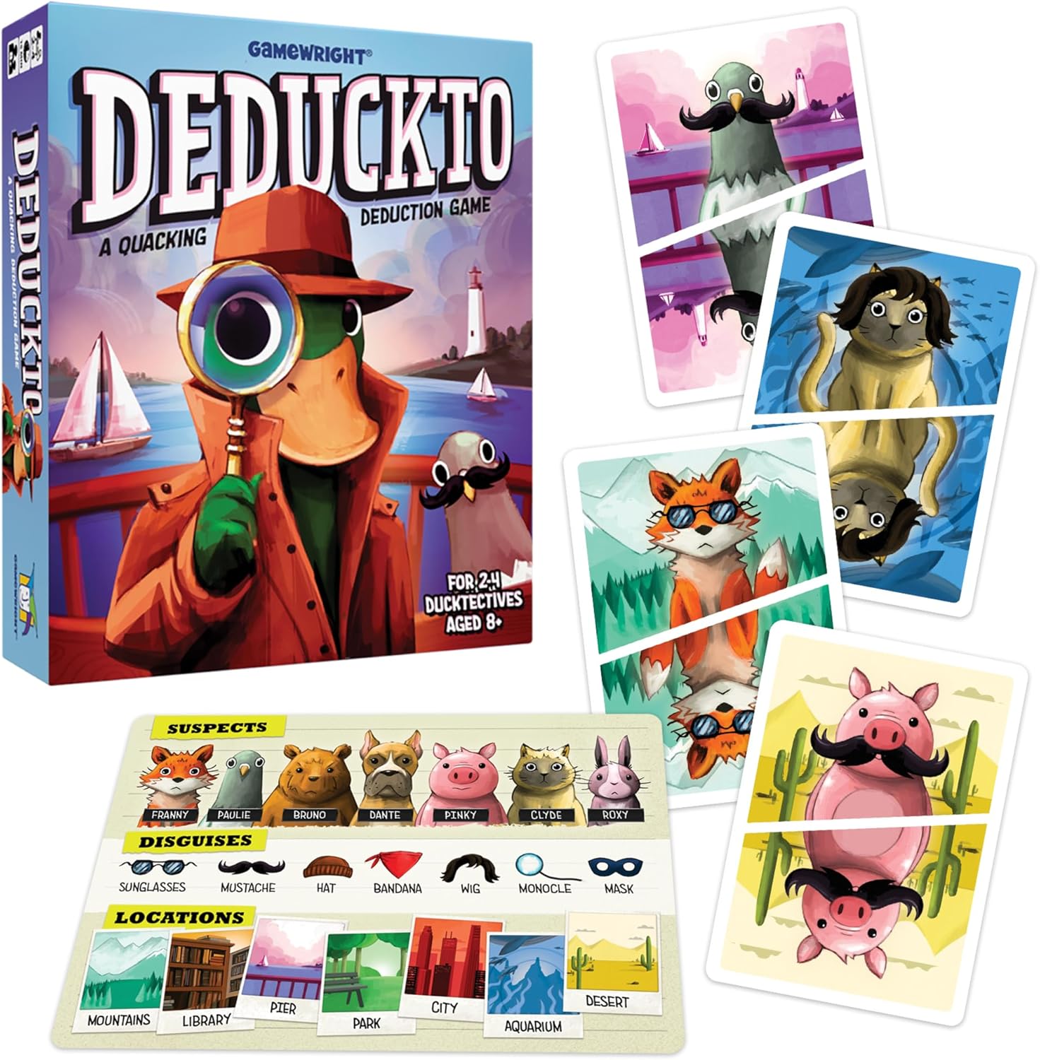 Amazon.com: Gamewright - Deduckto - A Quacking Deduction Game - Card ...